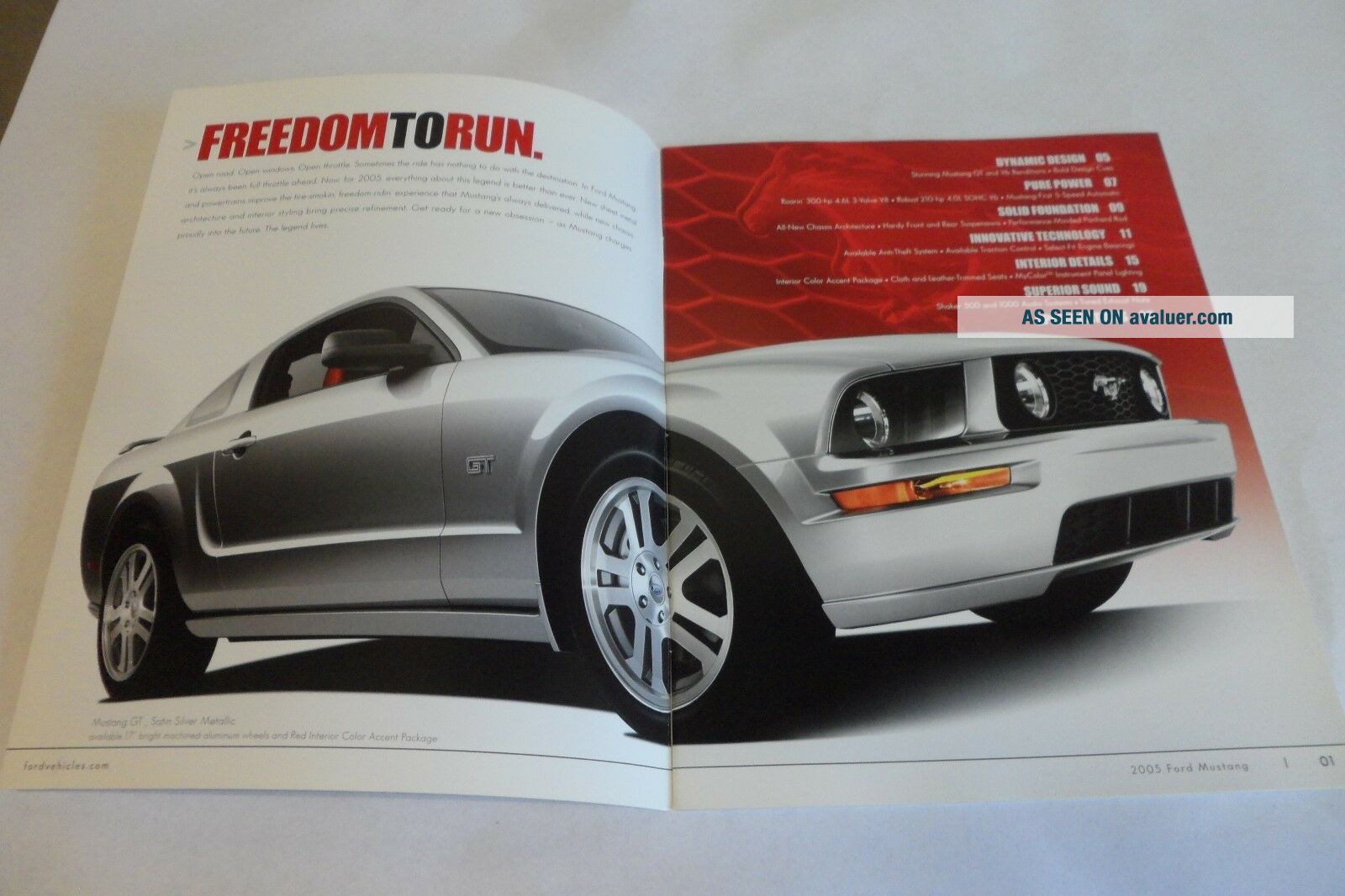 2005 Ford Mustang GT Dealer Brochure Info Spec Sheet | #2044062