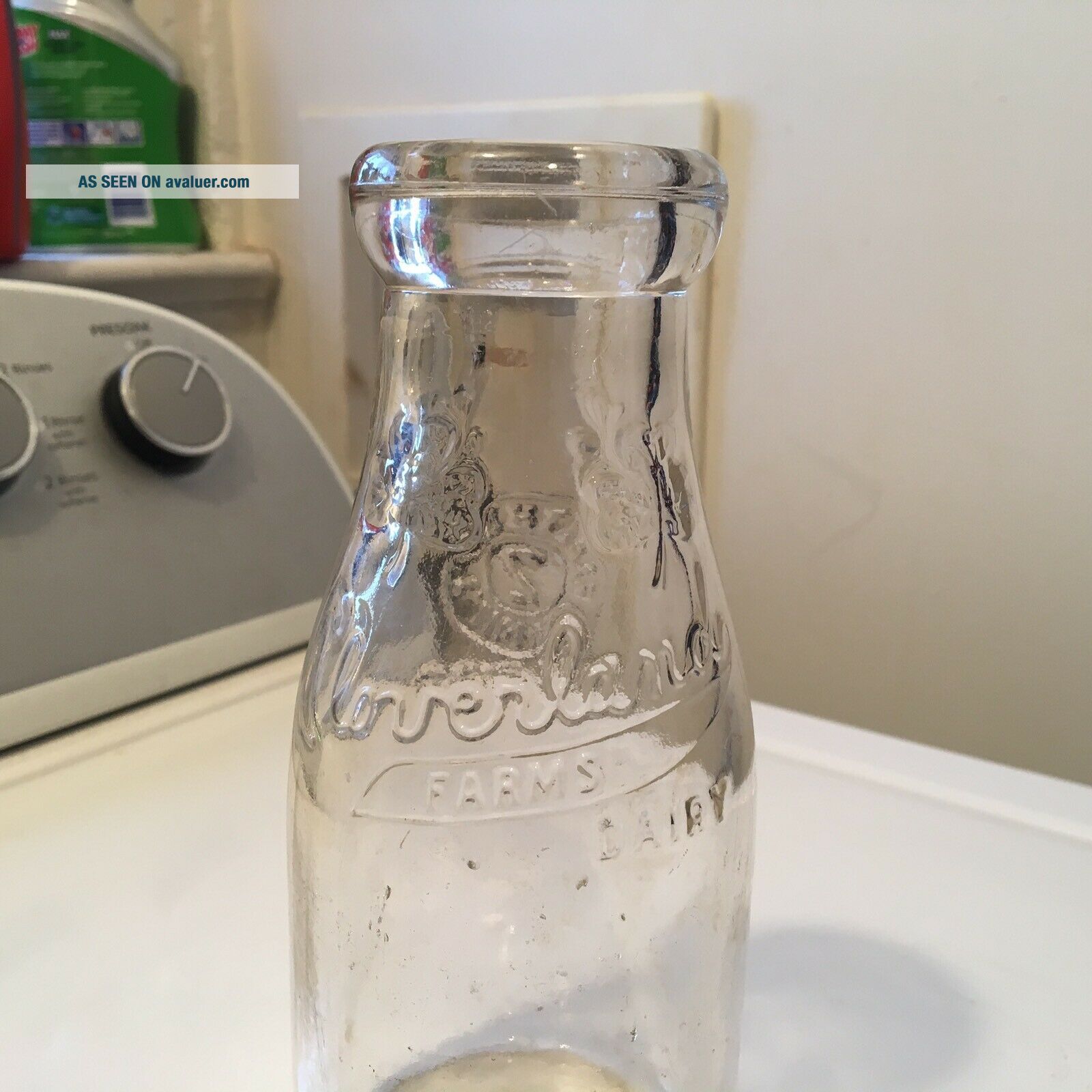 Pt Milk Bottle Cloverland Farms Dairy Baltimore MD Maryland Permit 2 ...