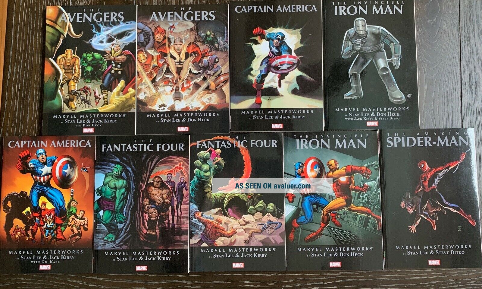 Marvel Masterworks NINE TPBs Avengers Captain America Iron Man FF ...