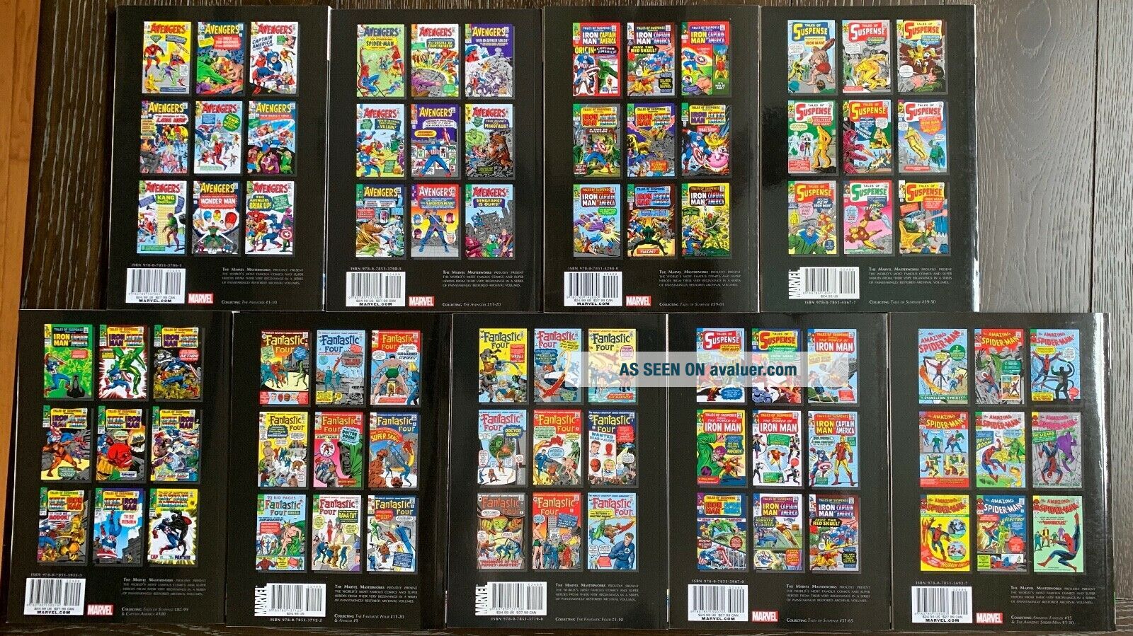 Marvel Masterworks NINE TPBs Avengers Captain America Iron Man FF ...