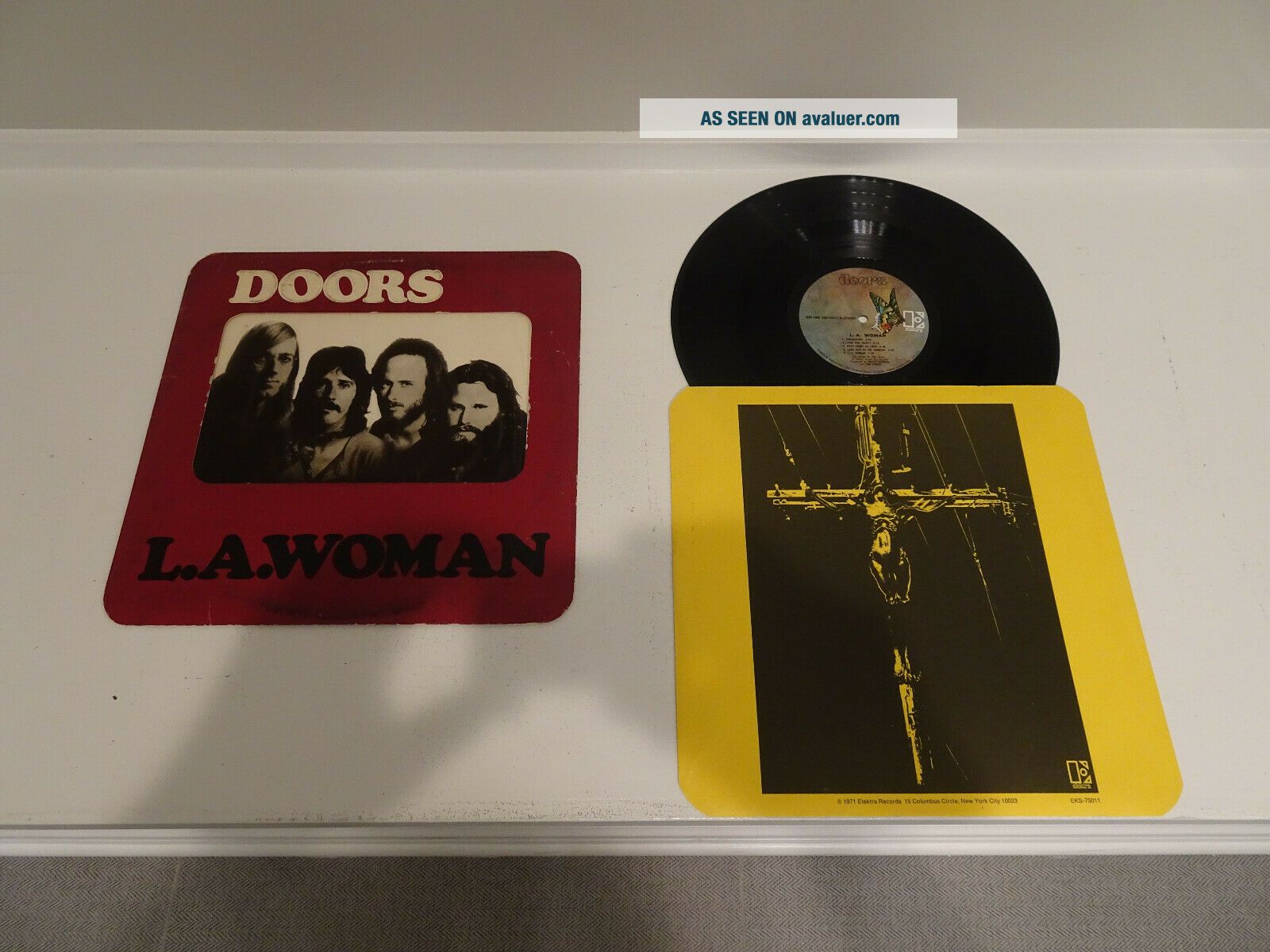 VG The Doors L. A. Woman LP ULTRA RARE WITHDRAWN CRUCIFIX WINDOW COVER ...