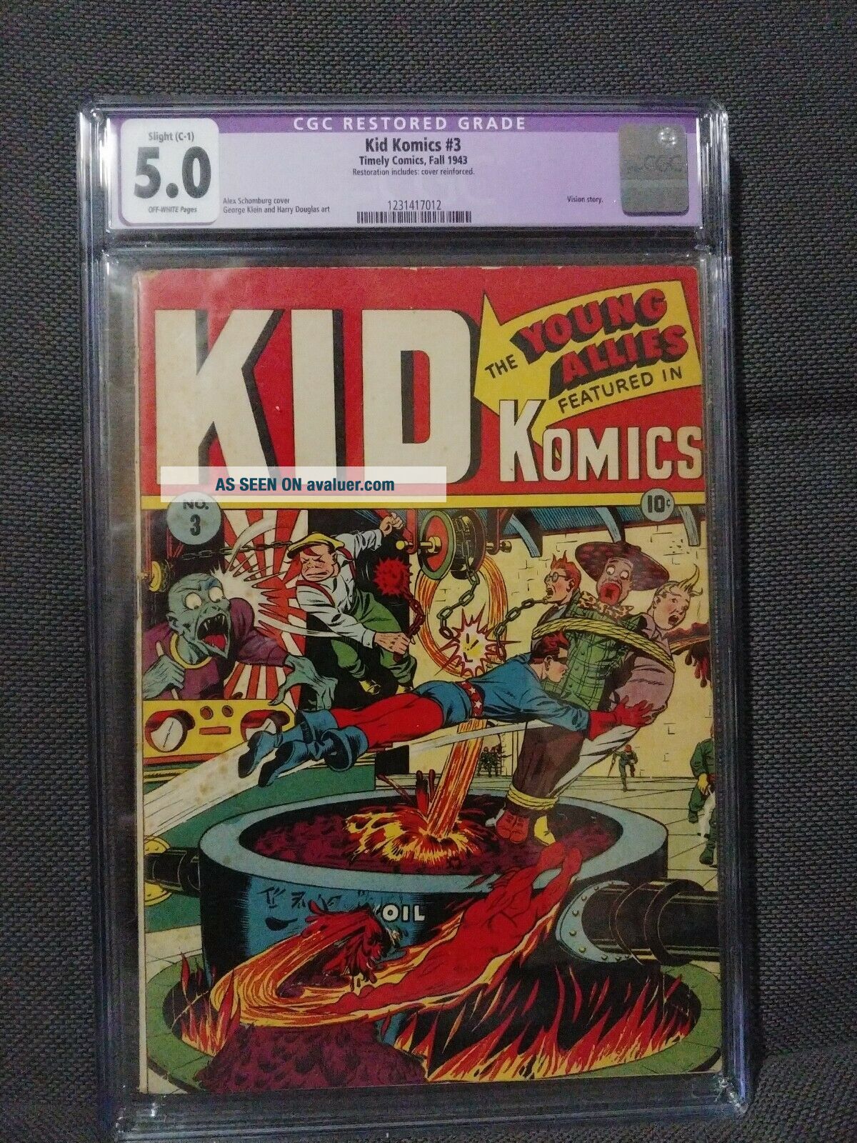 Kid Komics 3 (Fall ' 43) (WWII Japanese Cover By Schomburg) CGC 5. 0 ...
