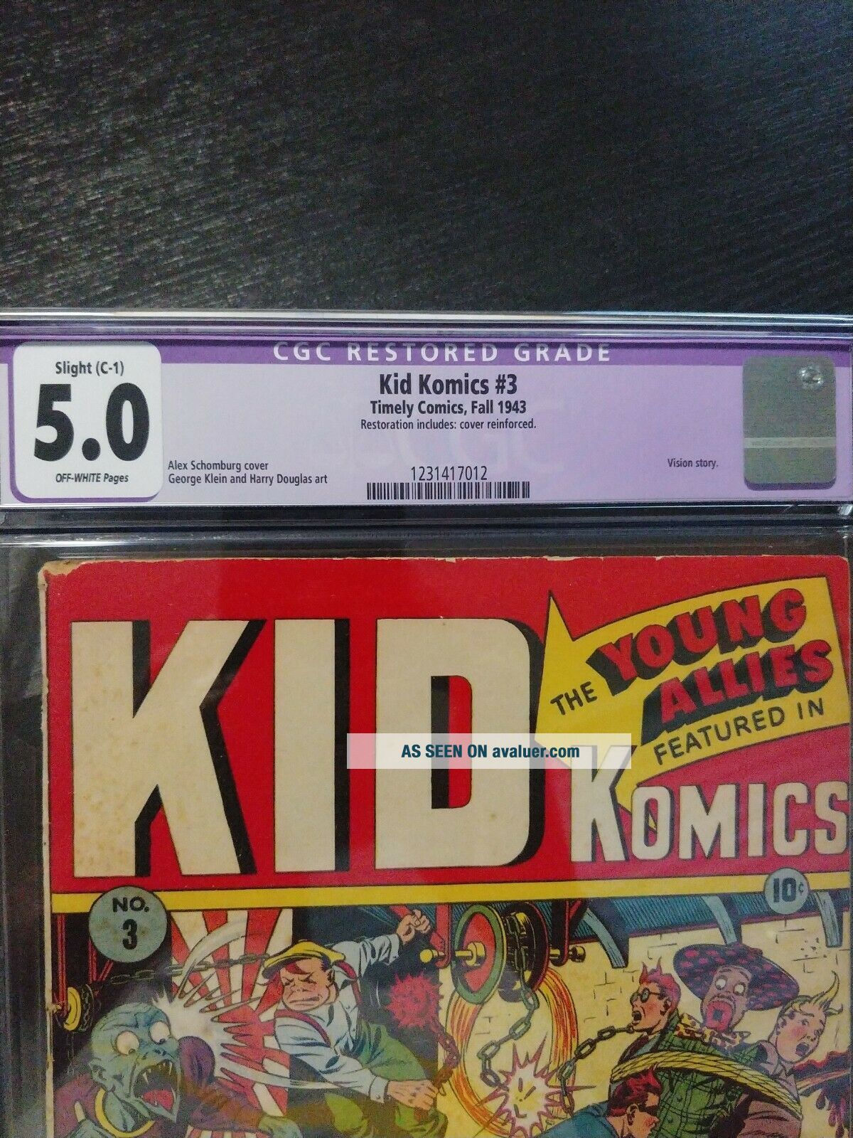 Kid Komics 3 (Fall ' 43) (WWII Japanese Cover By Schomburg) CGC 5. 0 ...