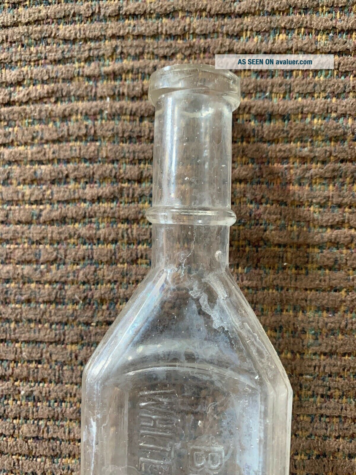 Vintage Beebe’s White Pine And Tar Glass Bottle 6” ESTATE | #2023392