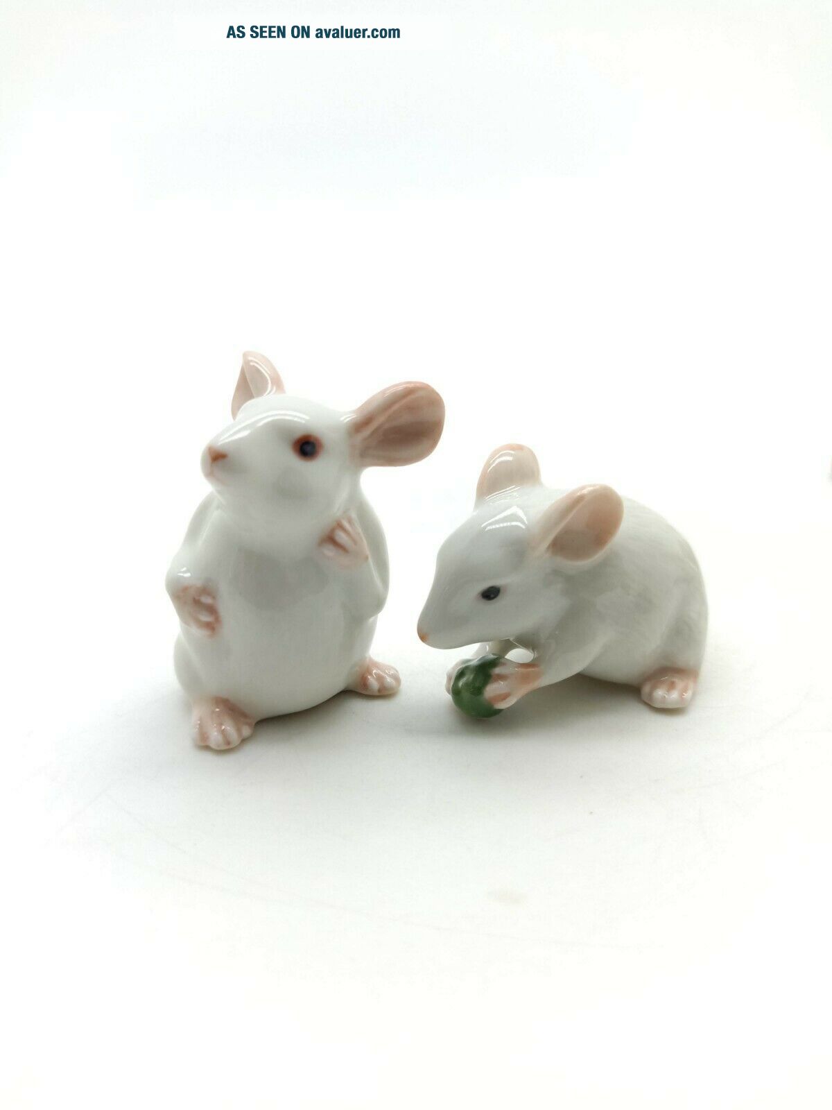 4 White Rat Mouse Mice Figurine Ceramic Animal Statue - CCK007 | #2149199