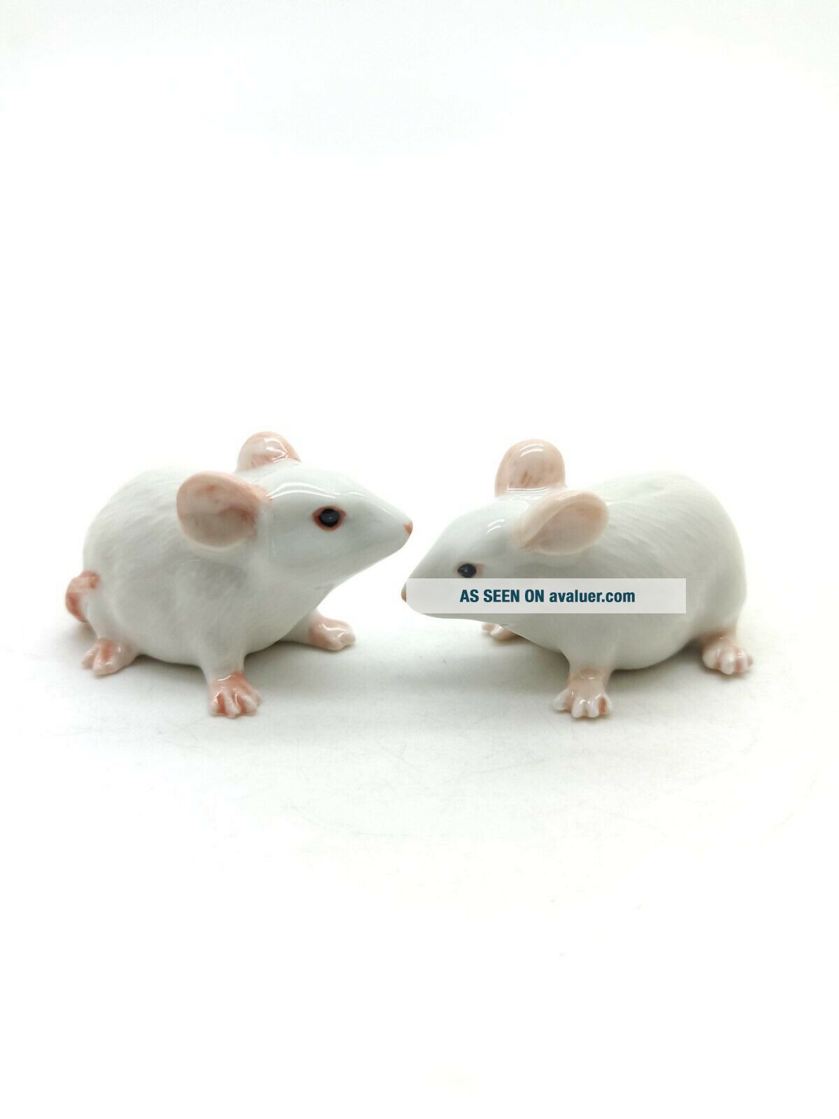 4 White Rat Mouse Mice Figurine Ceramic Animal Statue - CCK007 | #2149199
