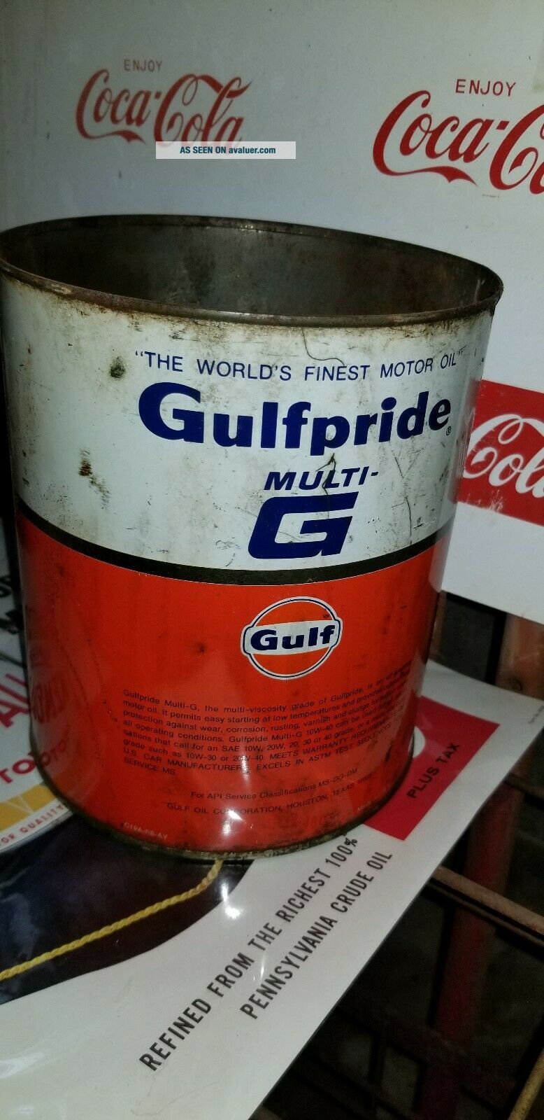 Gulf Gulfpride Multi G Motor Oil Can | #2183225