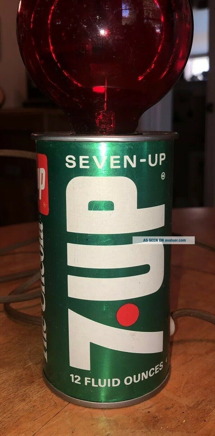 Vintage 7up Flicker Light Can Lamp The Uncola Seven Up Red Green Candle ...