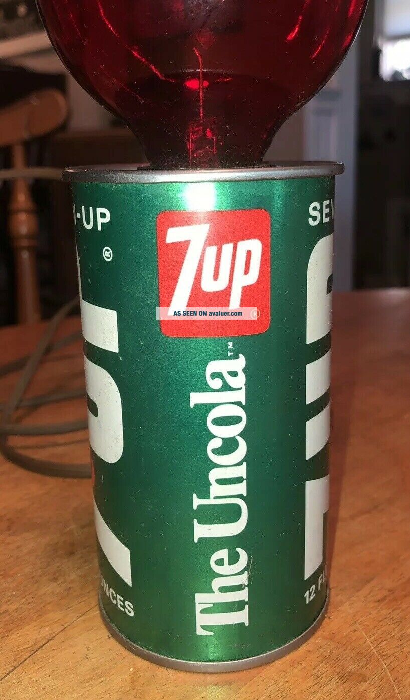 Vintage 7up Flicker Light Can Lamp The Uncola Seven Up Red Green Candle ...