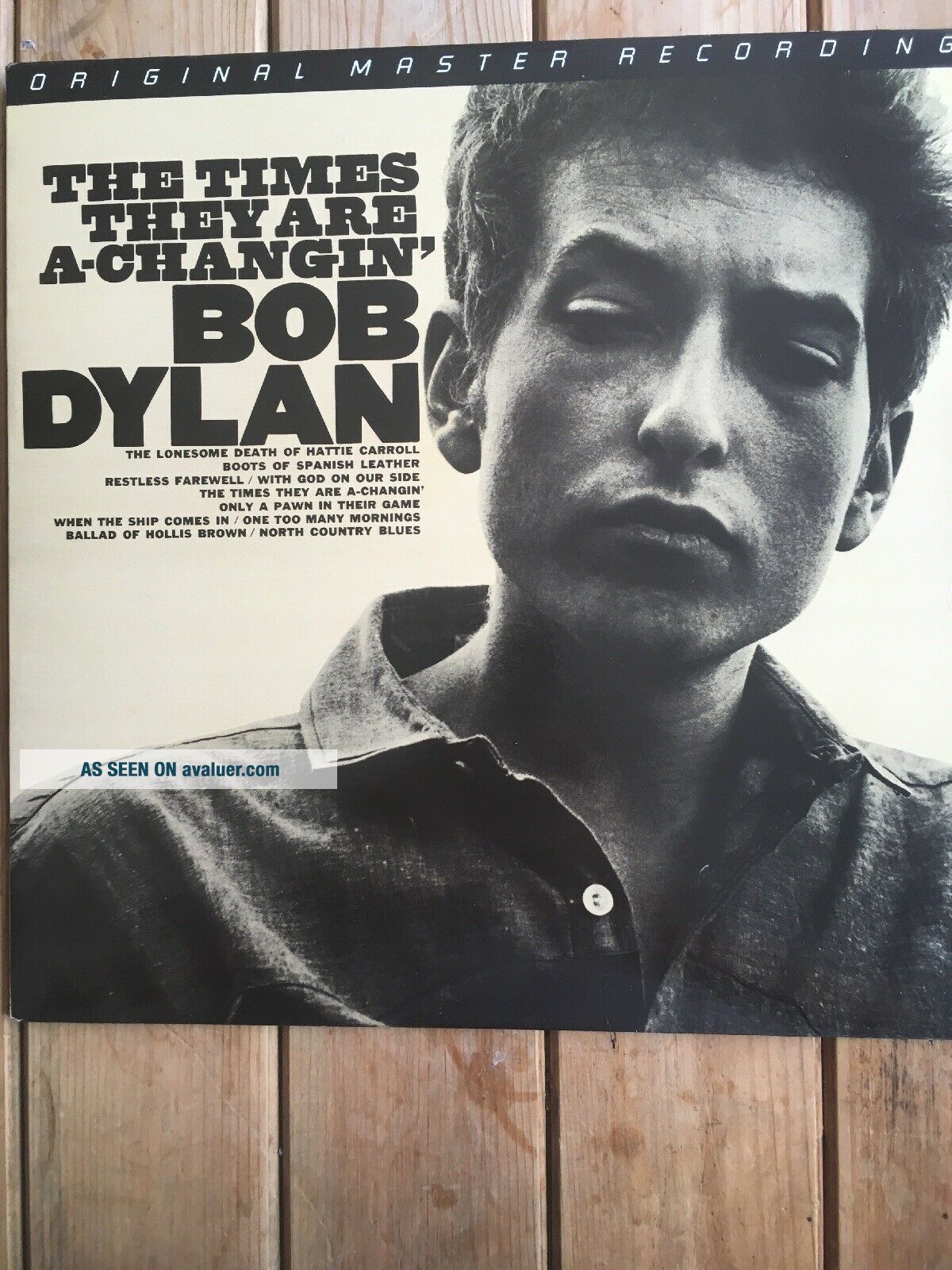 Bob Dylan Vinyl LP The Times They Are A - Changing, Master Recording ...