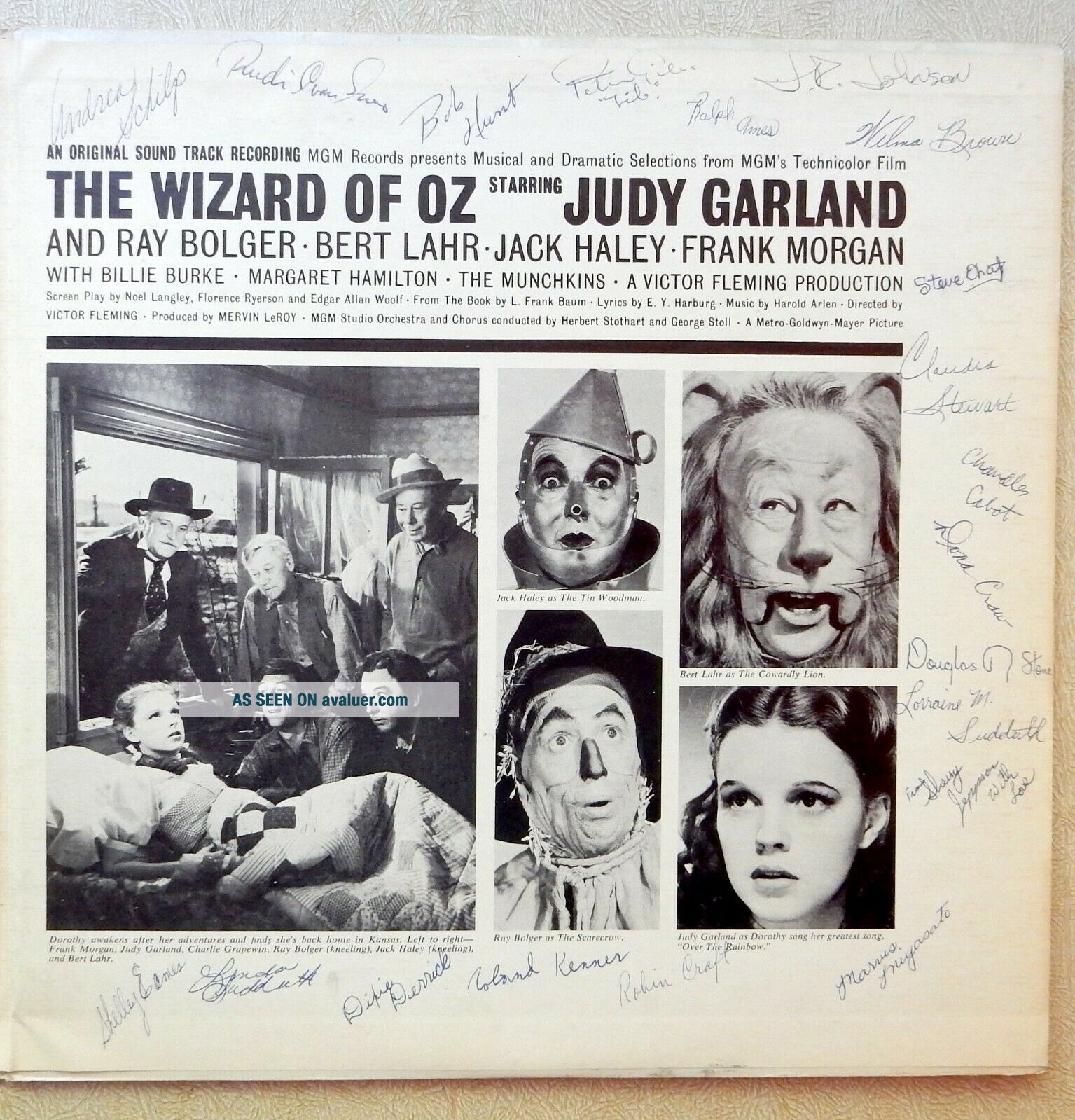 WIZARD OF OZ Sound Track Album LP MGM Signed By Many | #2098066