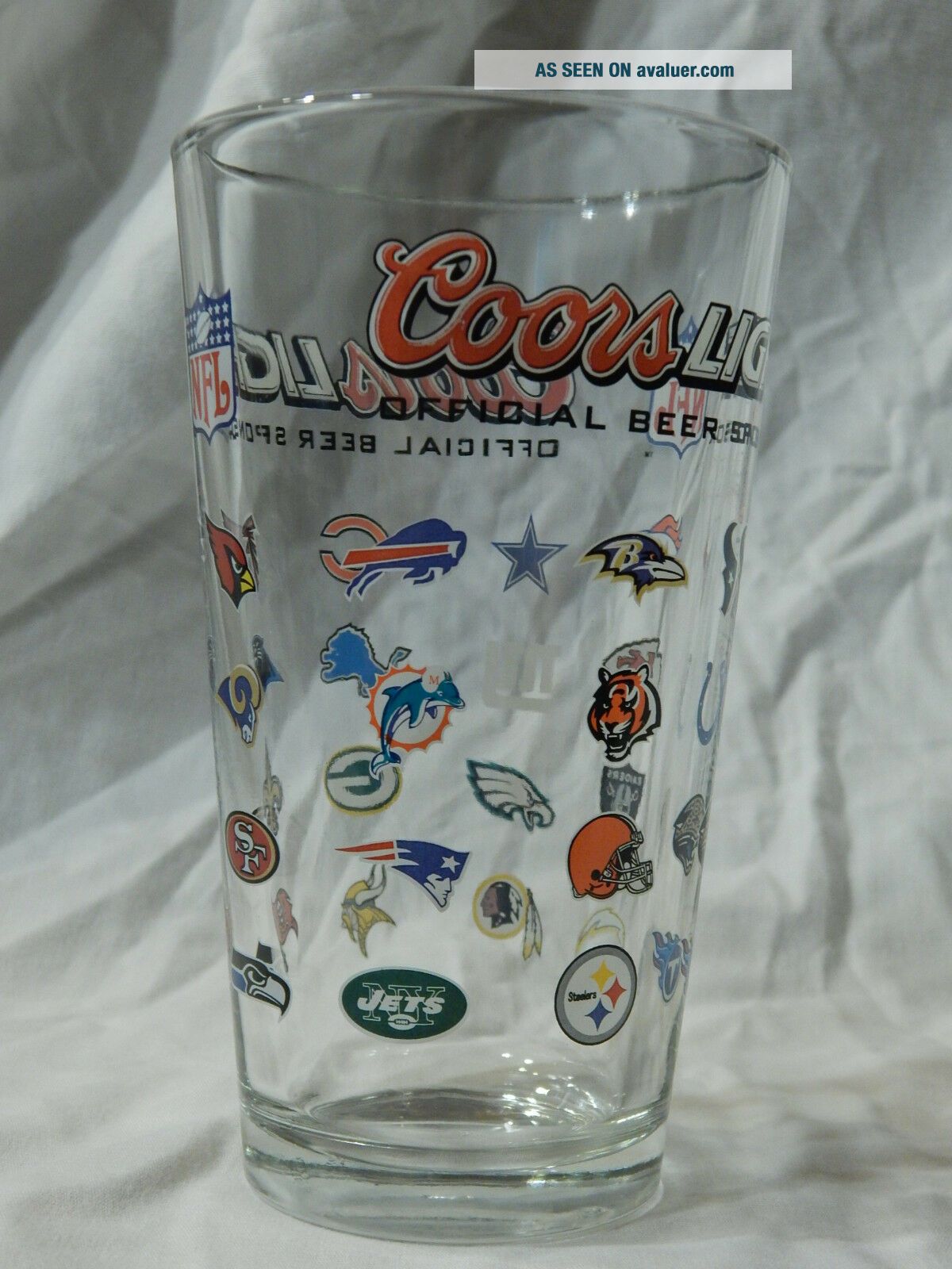Coors Light NFL All 32 Team Logos Glass 16oz | #2339449