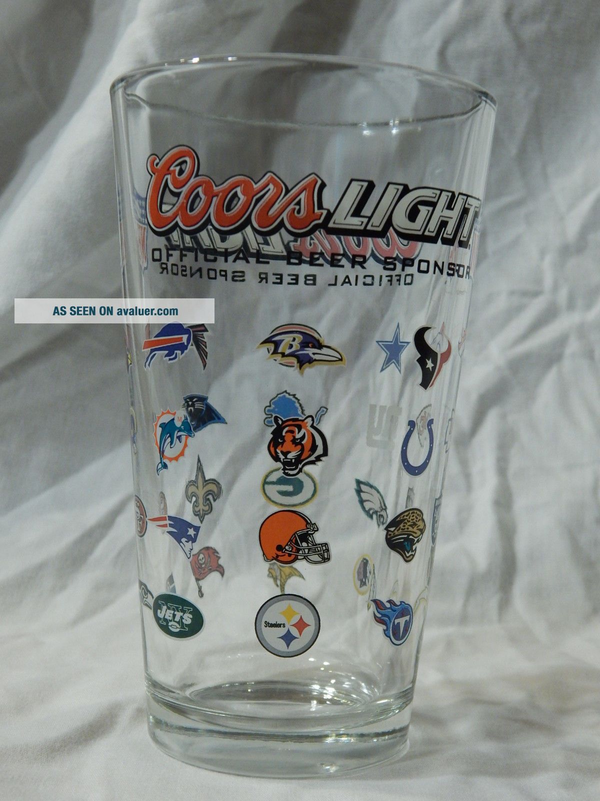 Coors Light NFL All 32 Team Logos Glass 16oz | #2339449