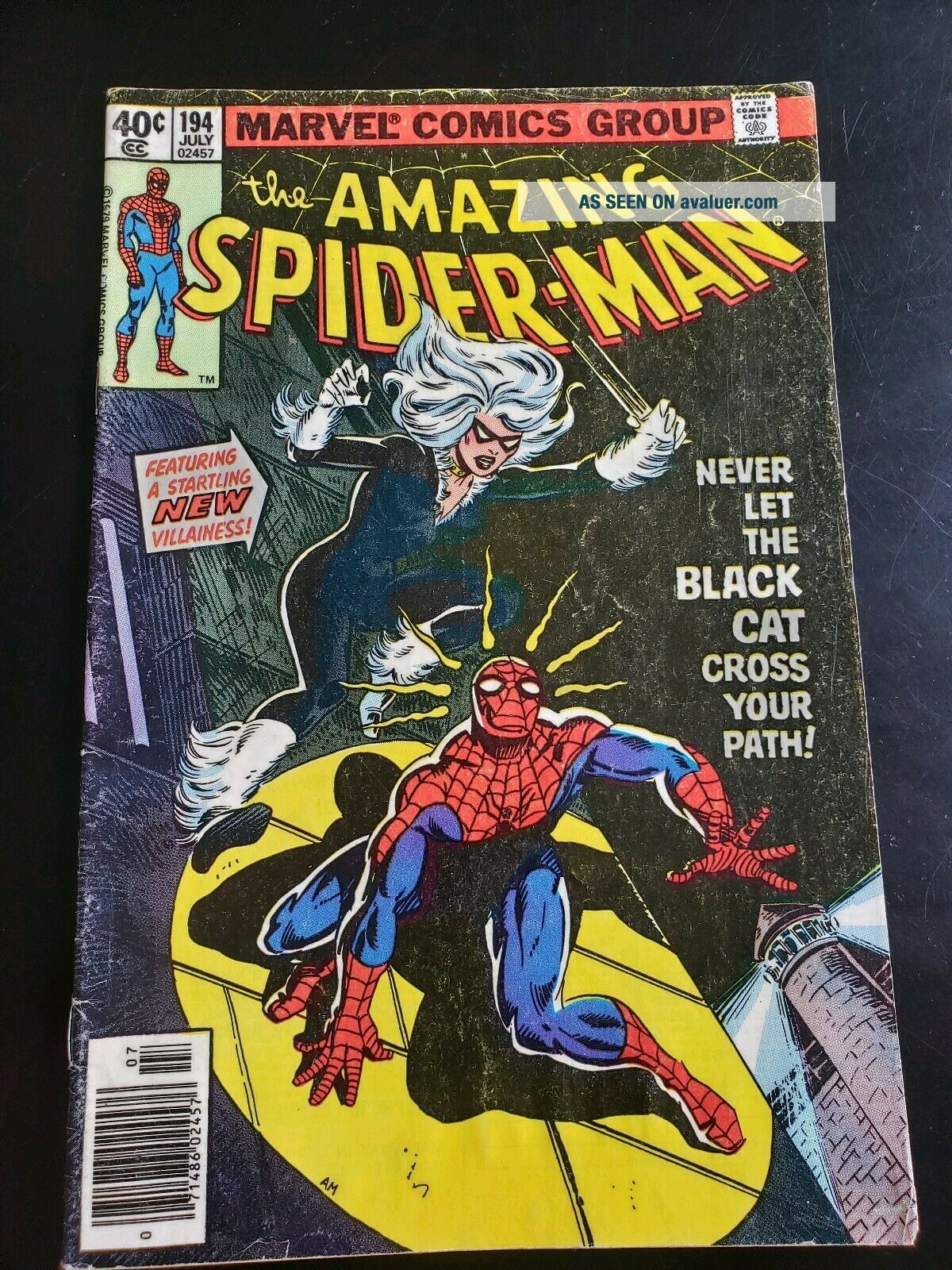 THE SPIDER - MAN 194 Marvel Comics FIRST BLACK CAT Appearance Key Issue ...
