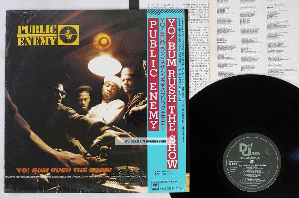 PUBLIC ENEMY YO BUM RUSH THE SHOW DEF JAM 28AP 3308 Japan OBI SHRINK ...
