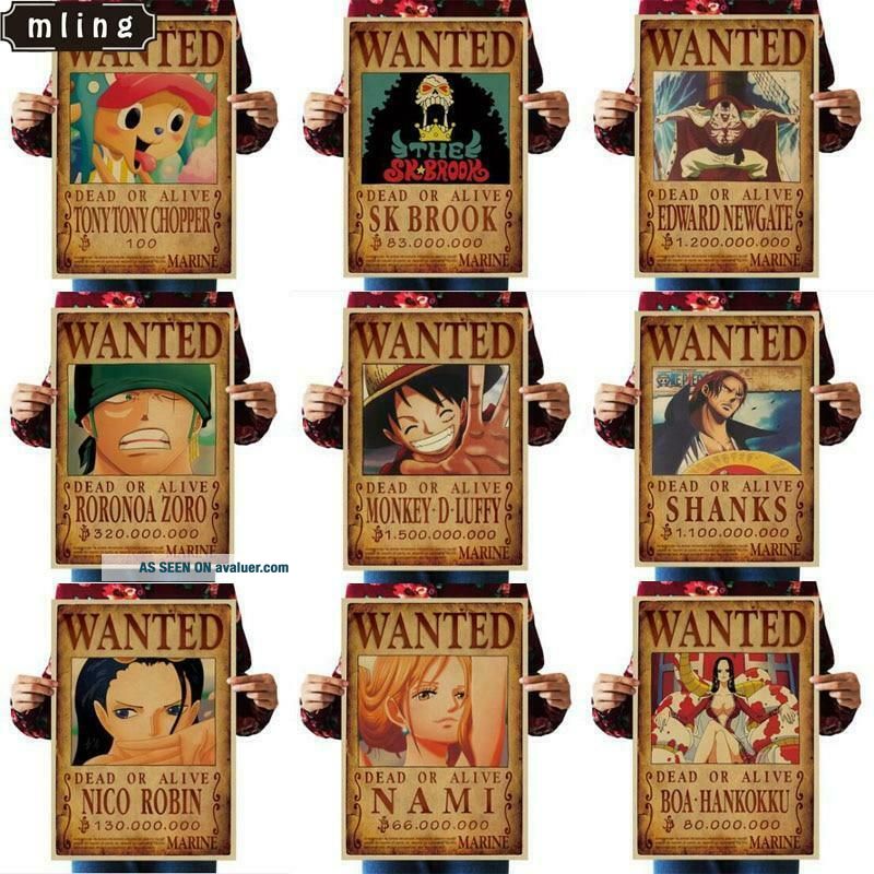 51. 5x36cm Home Decor Wall Stickers Vintage Paper One Piece Wanted ...