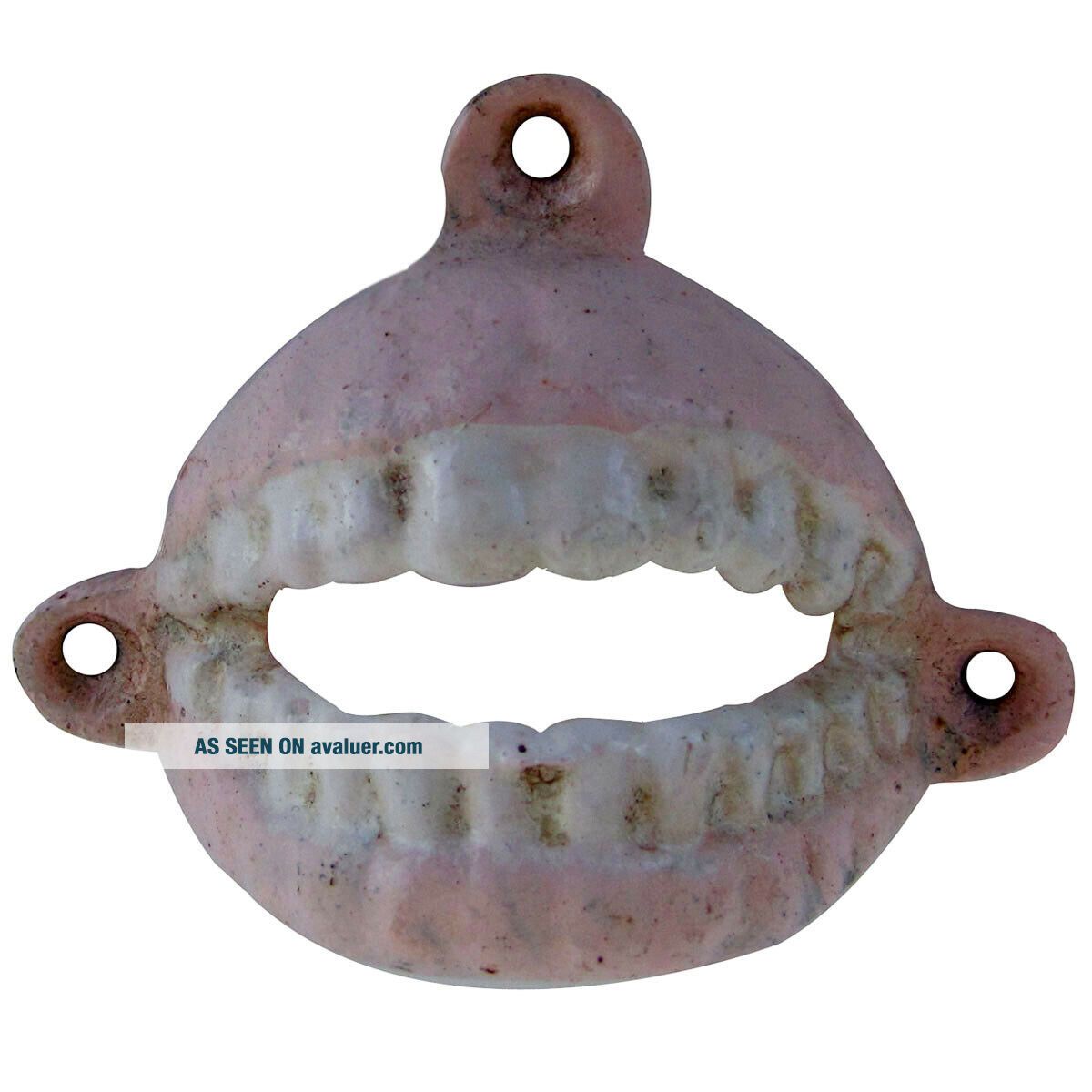 Set Of False Teeth Dentures Cast Iron Wall Mount Beer Soda Vintage ...