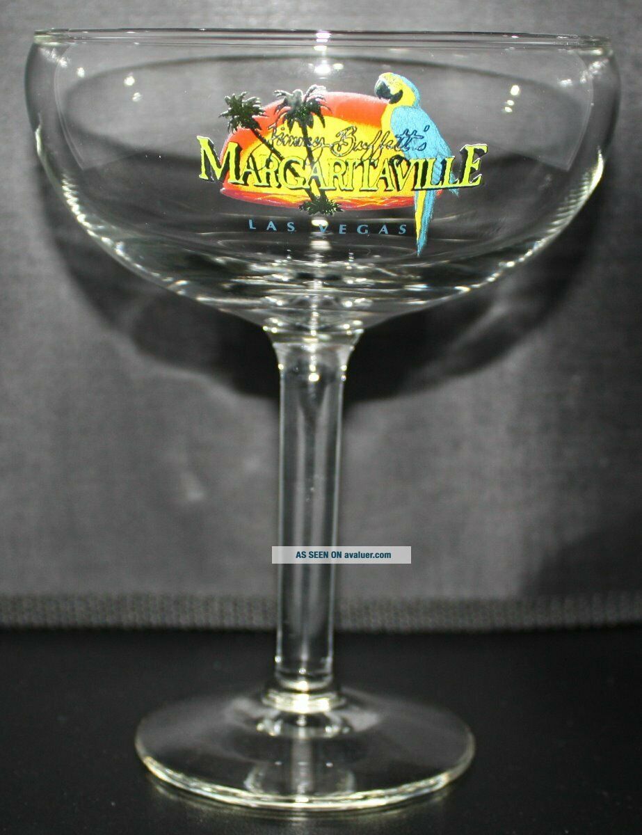JIMMY BUFFETT ' S MARGARITAVILLE MARGARITA MIXED DRINK GLASS PARROT LAS ...