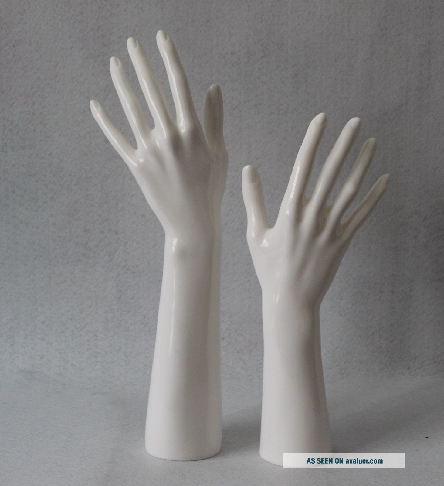 Female Left And Right White Gloss Mannequin Hand For Jewelry | #2450492