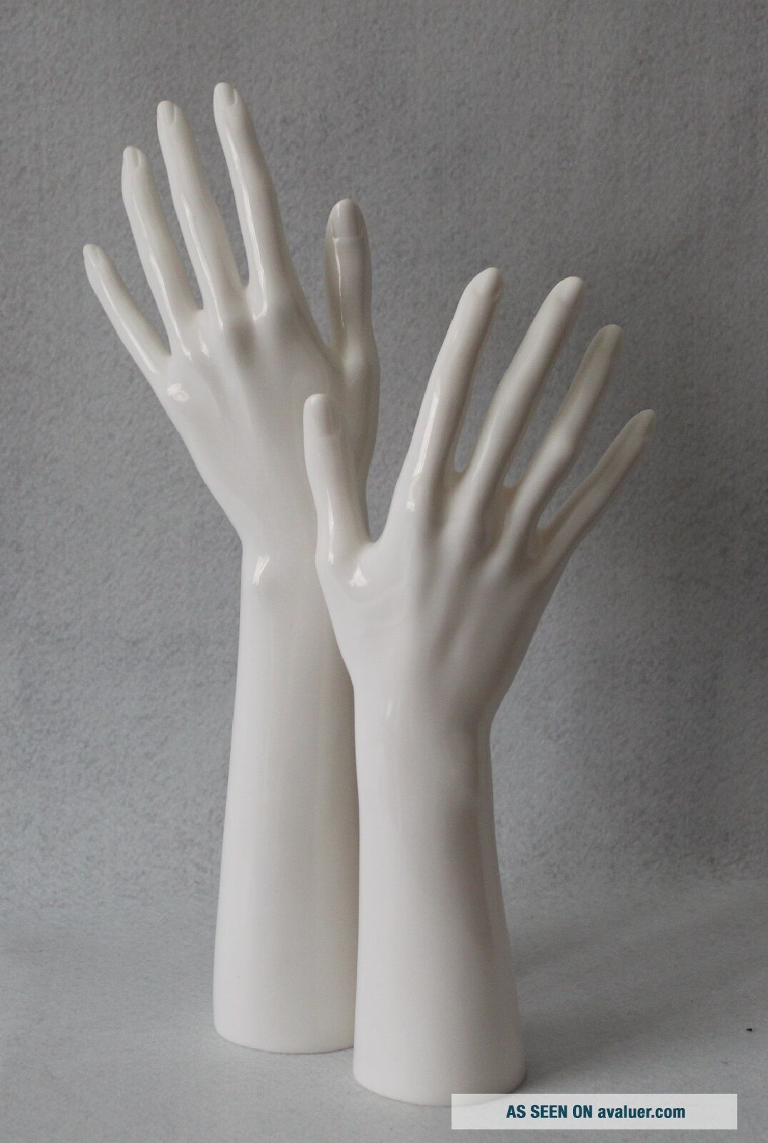 Female Left And Right White Gloss Mannequin Hand For Jewelry | #2450492