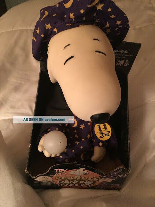 MIB SNOOPY Peanuts HALLOWEEN Dancing Light Up GLOBE WIZARD Musical ...