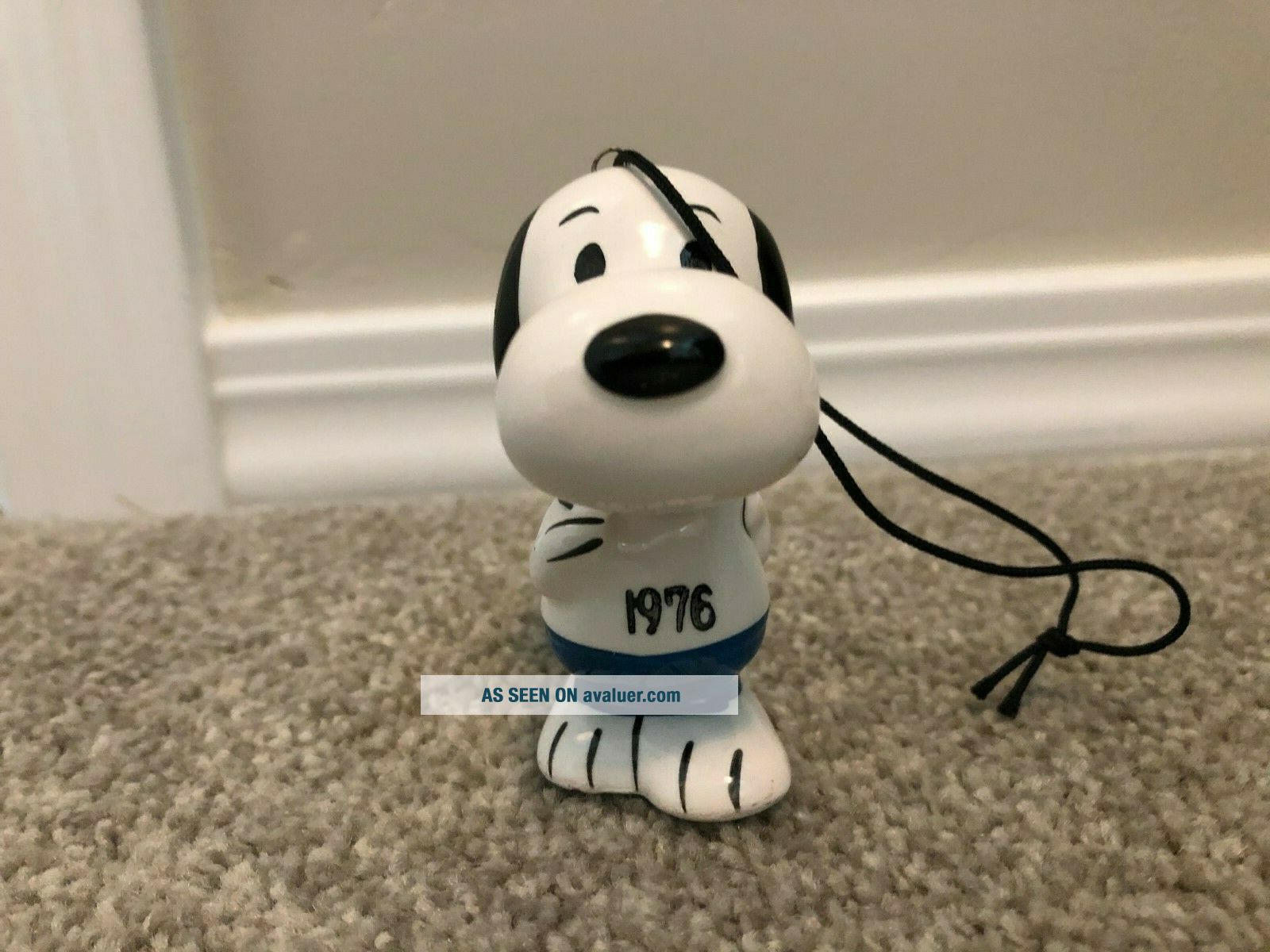 Snoopy Peanuts Vintage Ceramic Christmas Ornament Olympic Runner 1976 ...