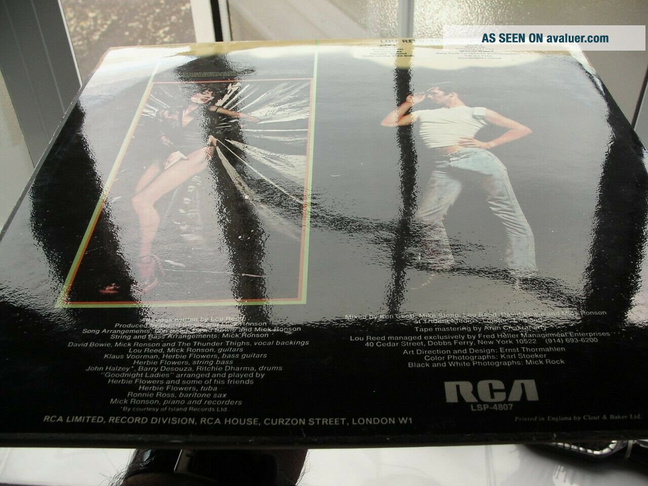 LOU REED TRANSFORMER 1st UK PRESS 1E/1E LAMINATED DAVID BOWIE VELVET ...