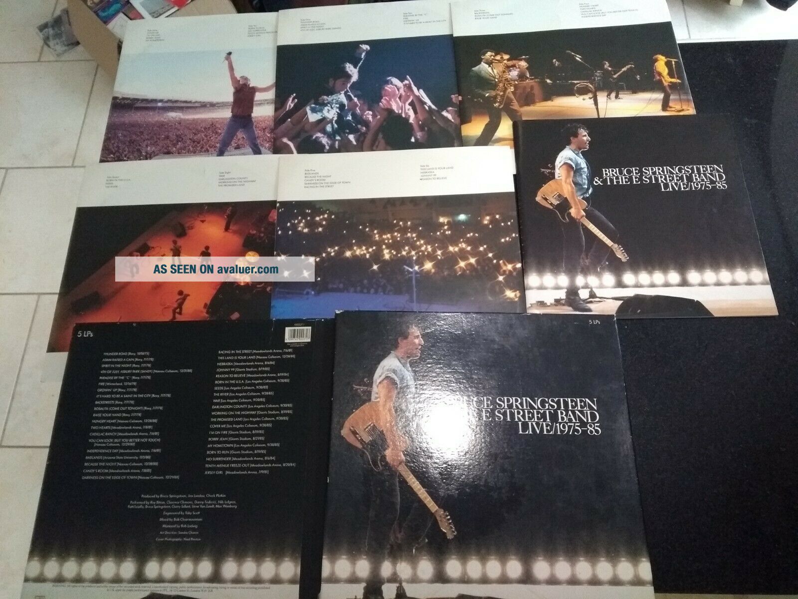 BRUCE SPRINGSTEEN & THE E STREET BAND LIVE 1975 - 1985 5 X LP BOX SET ...