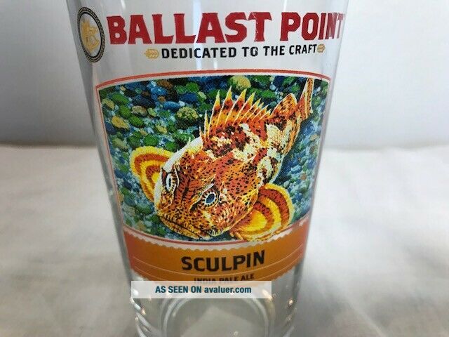 BALLAST POINT Sculpin IPA India Pale Ale Craft Beer Pint Glass Brewery ...
