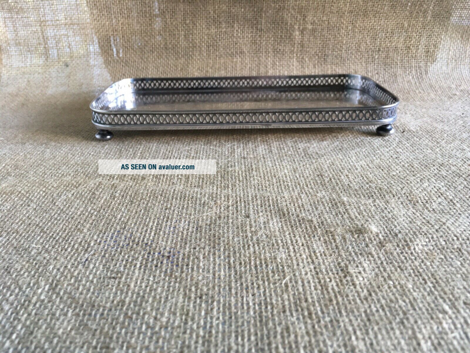 Vintage The Sheffield Silver Co EPC 9 - 80 Footed Gallery Tray Made In ...