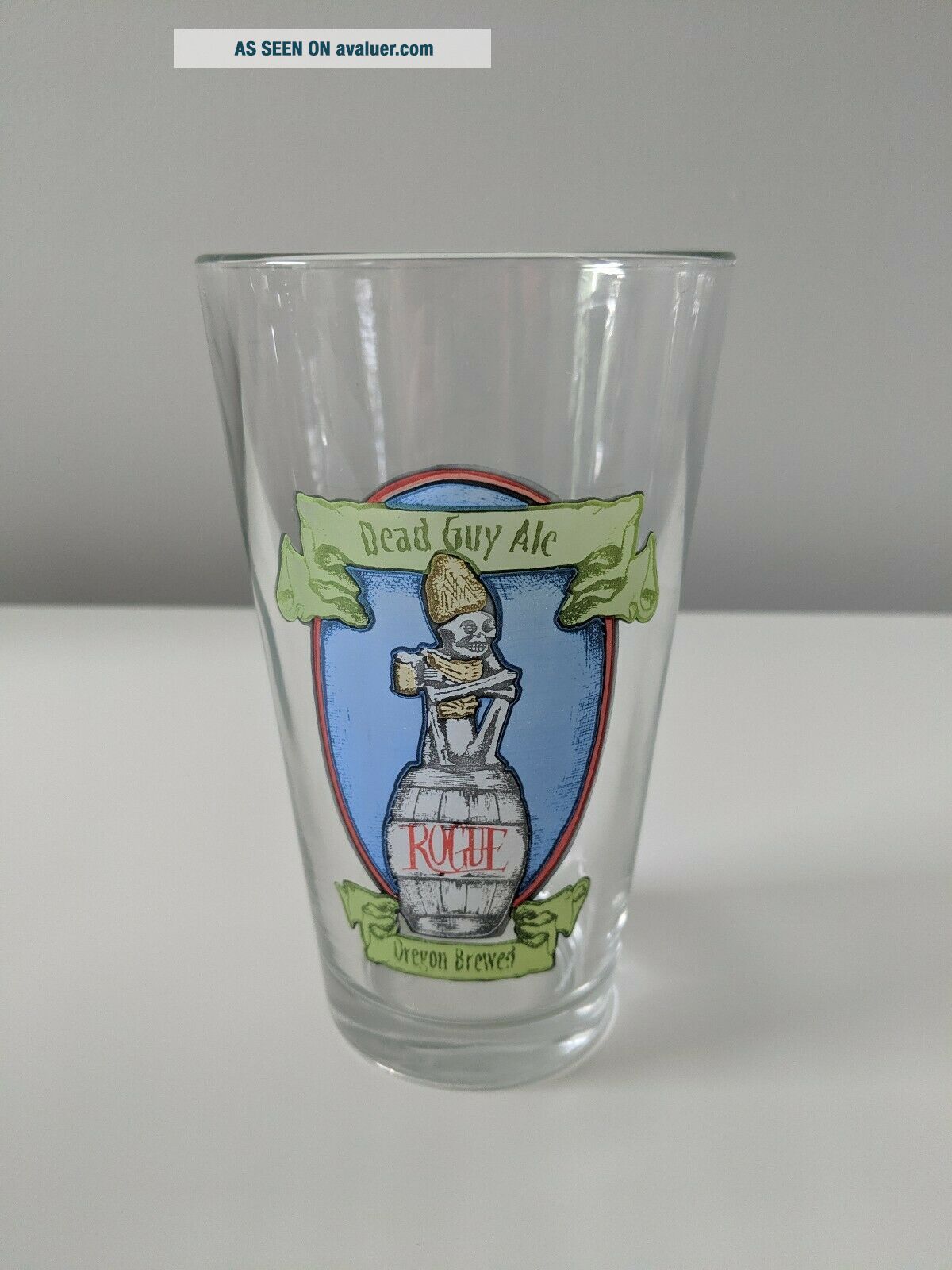 ROGUE Dead Guy Ale Beer Pint Glass Portland Oregon Brewery Brewing 5 7/ ...