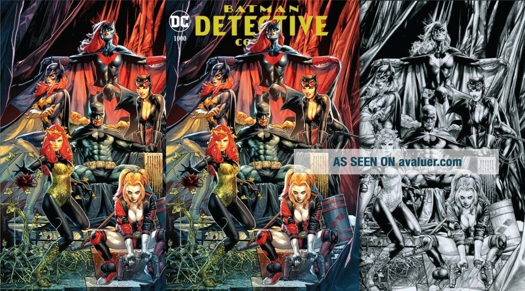 DETECTIVE COMICS 1000 JAY ANACLETO SET LIMITED 3 PACK VIRGIN B/W TRADE ...
