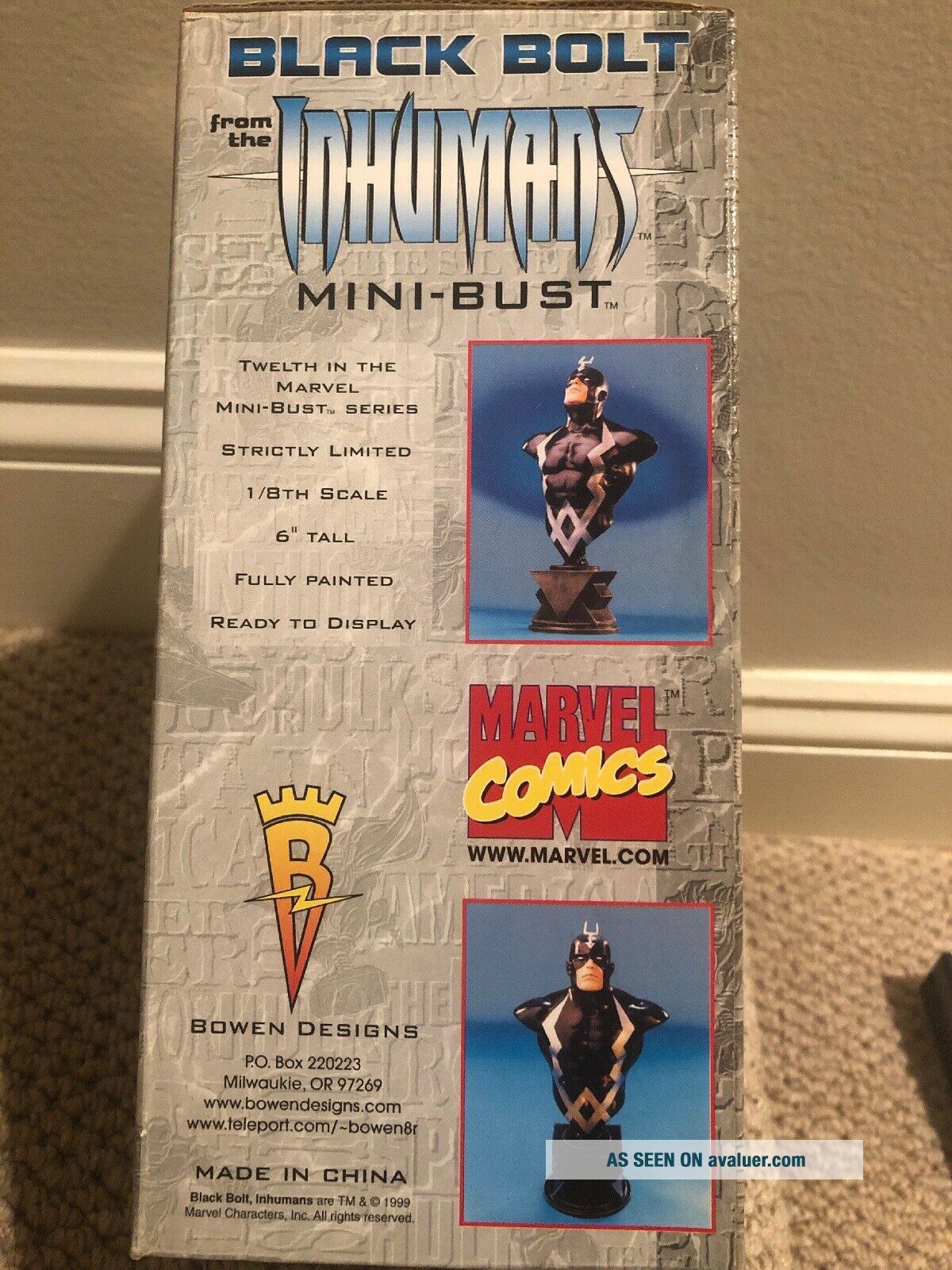 Marvel Bowen Designs Black Bolt Inhumans Mini - Bust Statue 960/3000 ...