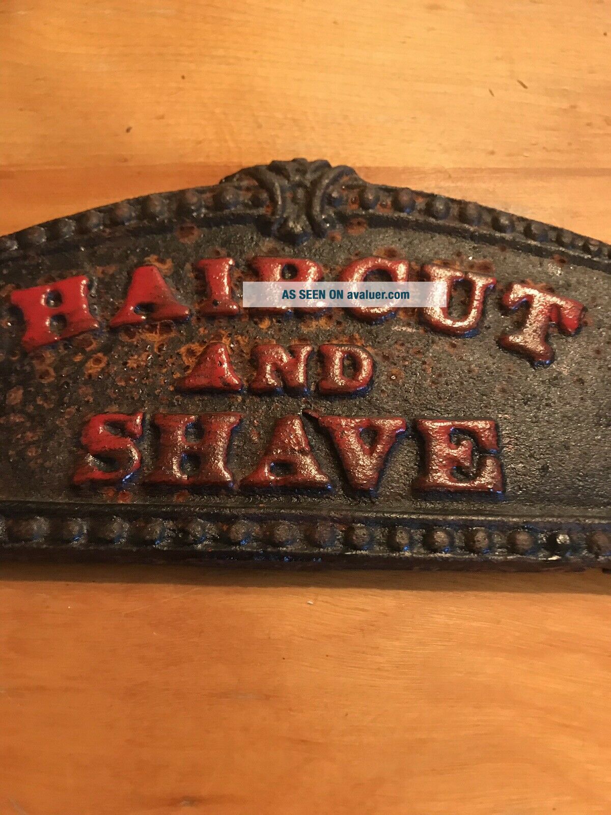 Barber Shop Haicut And Shave 25 Cents Metal Wall Hanger Sign | #2360230