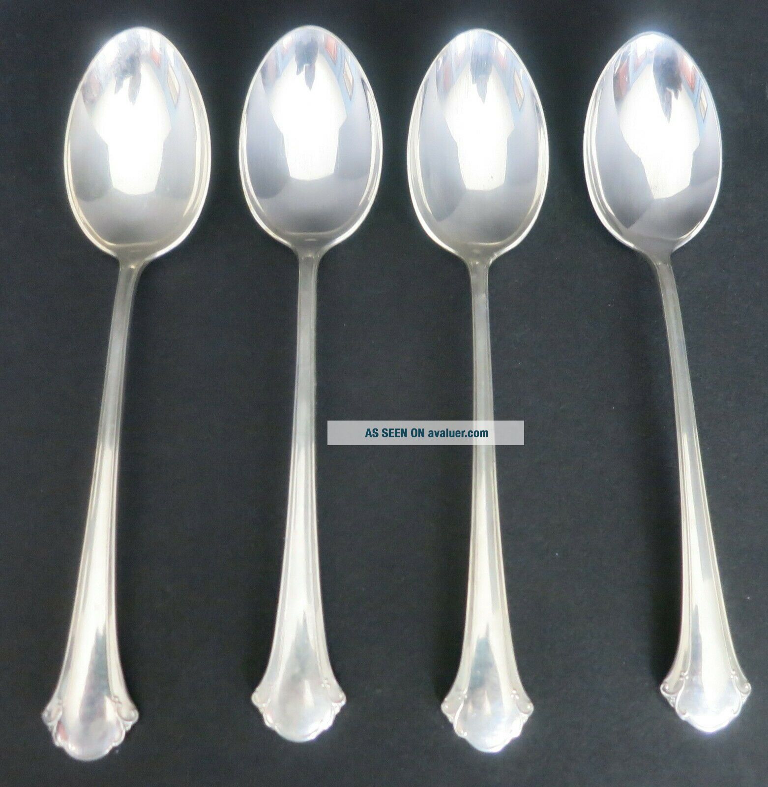 4 PC TOWLE CHIPPENDALE STERLING SILVER 6 " TEASPOONS NO MONOGRAM | #2409670