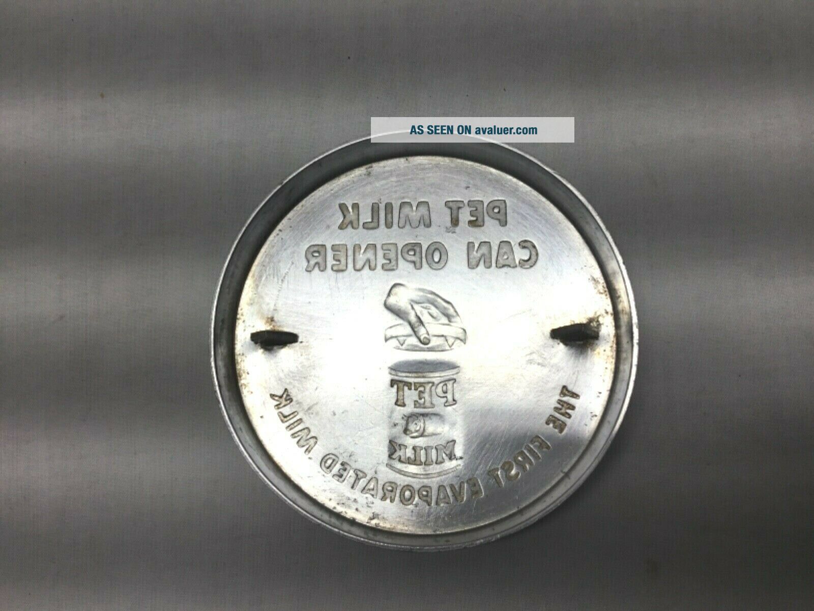 Vintage Aluminum PET MILK Can Opener Cover The First Evaporated Milk ...