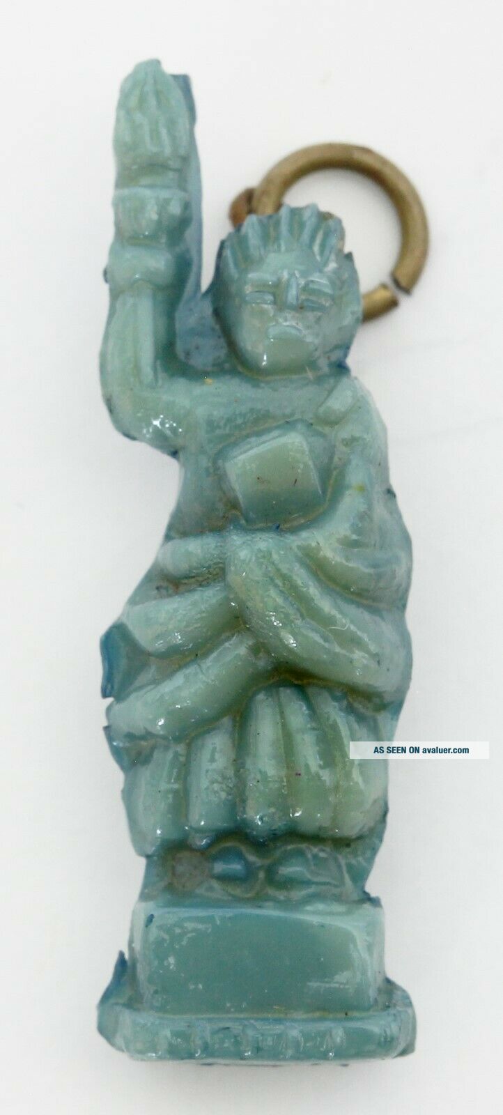 1940’s Vintage Celluloid GREEN STATUE OF LIBERTY Charm - Prize ...