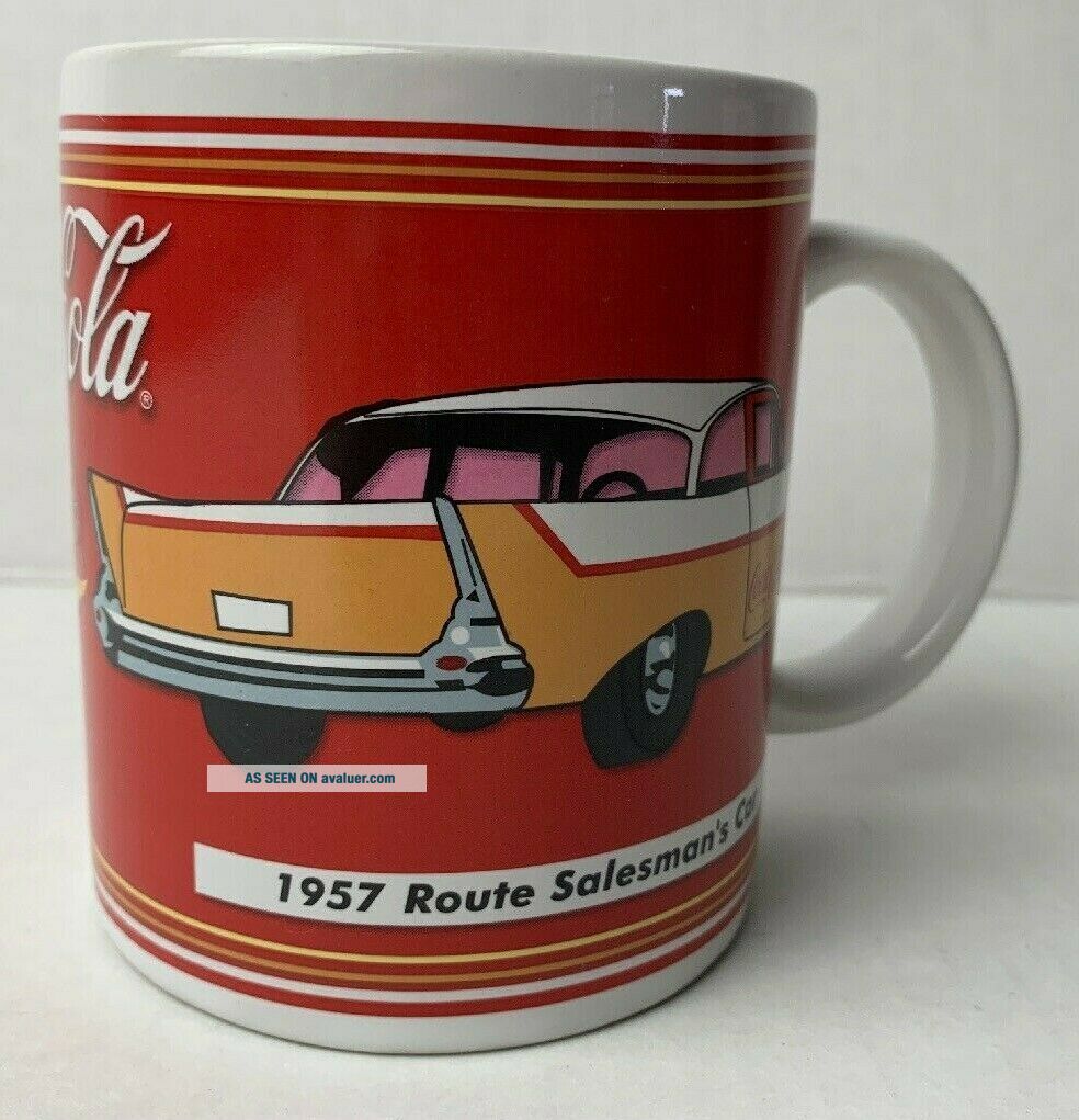 Coca - Cola Coffee MUG Cup Coke 1957 Route Salesman ' S CAR Chevy 2002 ...