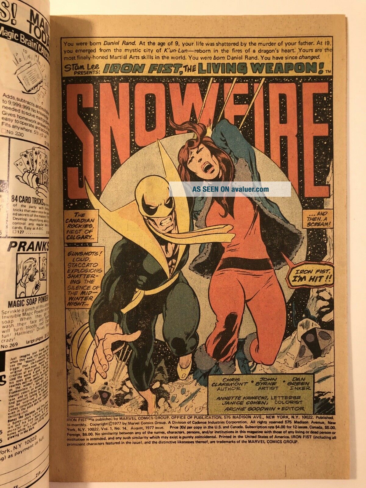 Iron Fist 14 First Appearance Of Sabertooth Major Key Issue Marvel ...