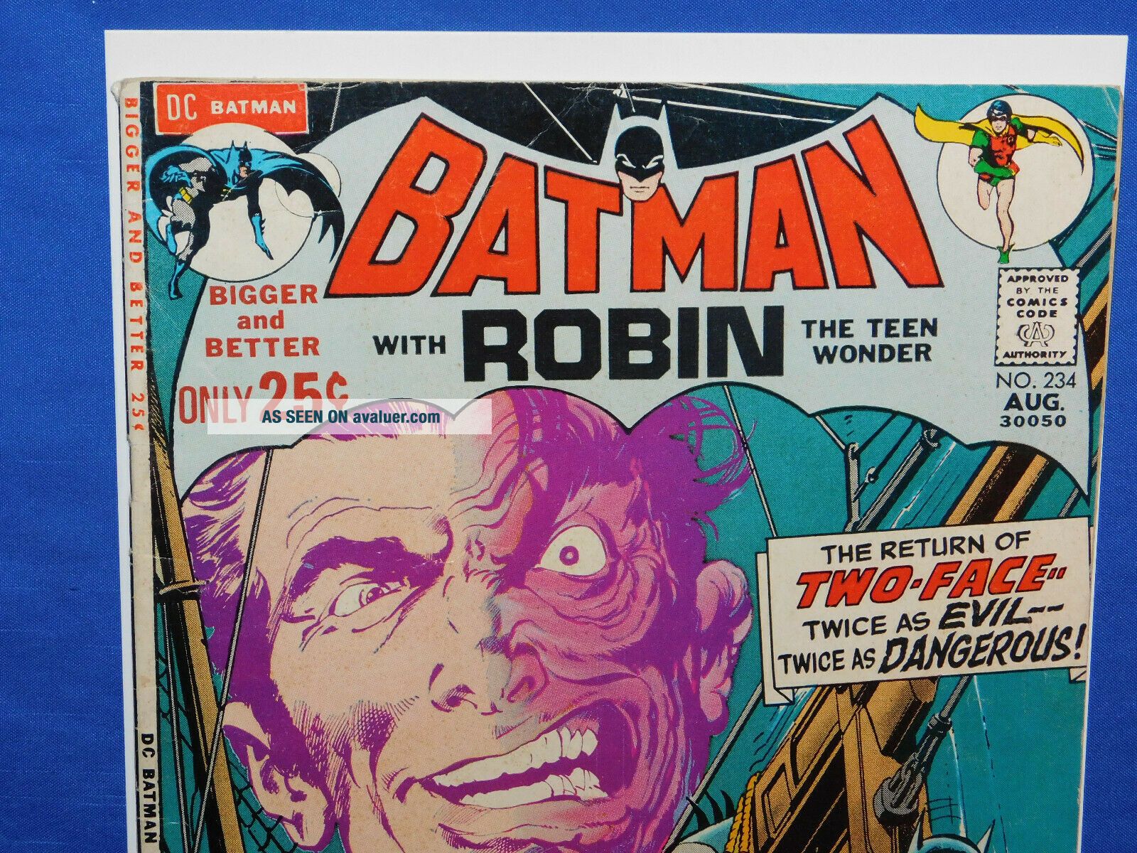 1971 BATMAN 234 DC COMIC 1ST SA APPEARANCE OF TWO - FACE NEAL ADAMS ART ...