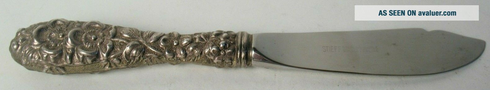 Antique Vintage Stieff Sterling Flatware Forget Me Not Knife | #2564788