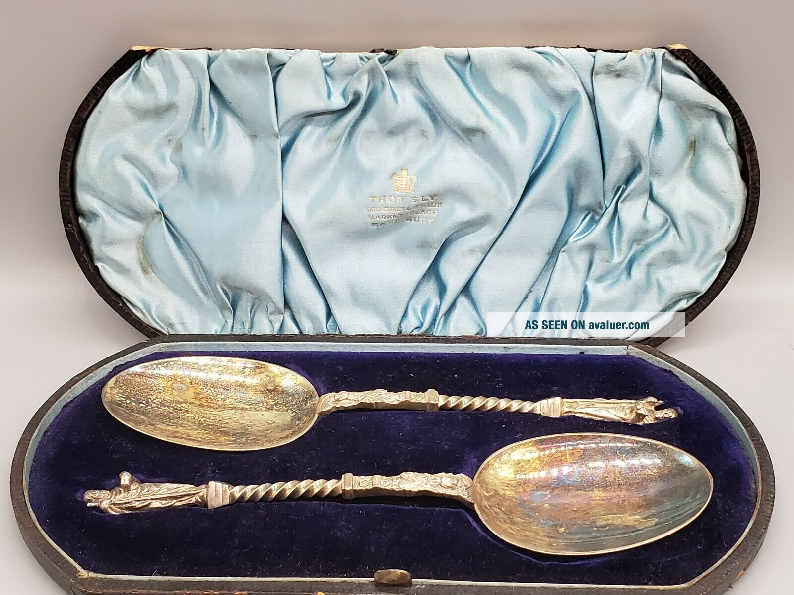 Antique 1872 Martin Hall & Co Apostle Spoon Set With Case | #2564946