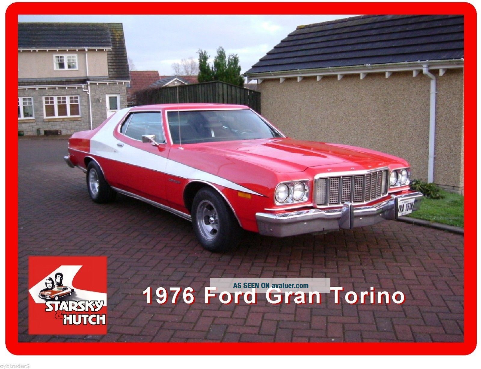 1976 Ford Gran Torino Starsky & Hutch Refrigerator / Tool Box Magnet ...