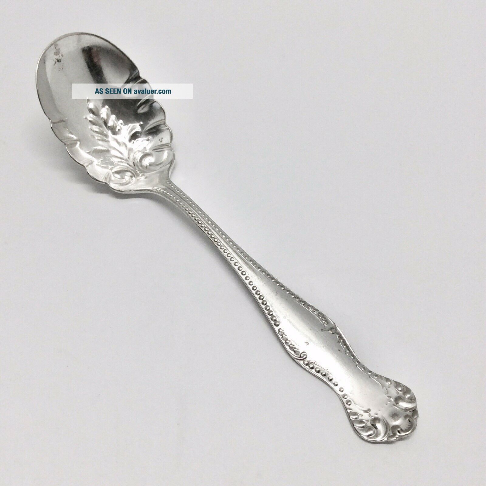 Antique Oneida Wm A Rogers BERNICE Silver Plate 1900 Ornate Sugar Spoon ...