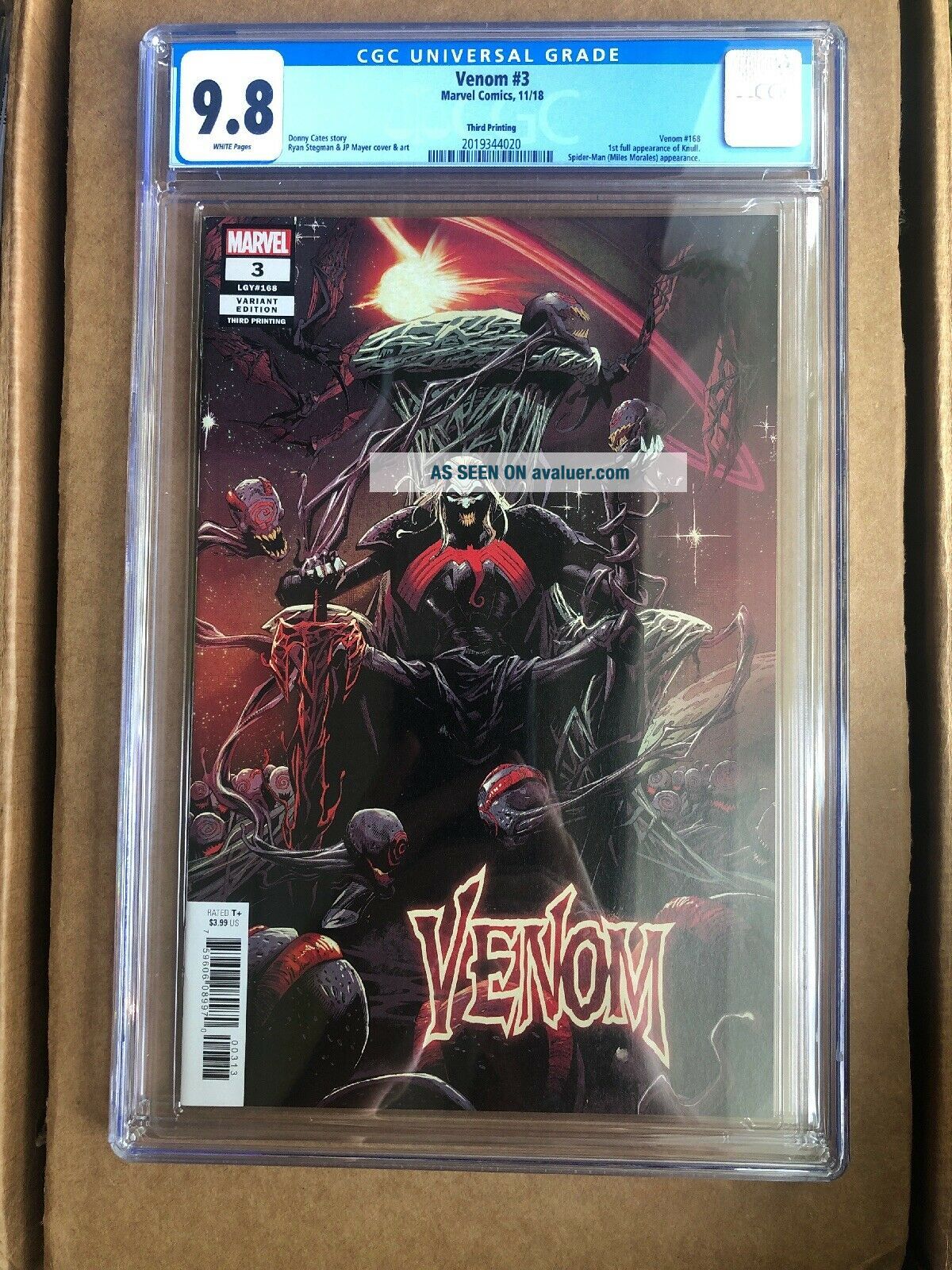 Venom 3 (2018) CGC 9. 8 3rd Print 1st Appearance Of KNULL - Knull ...