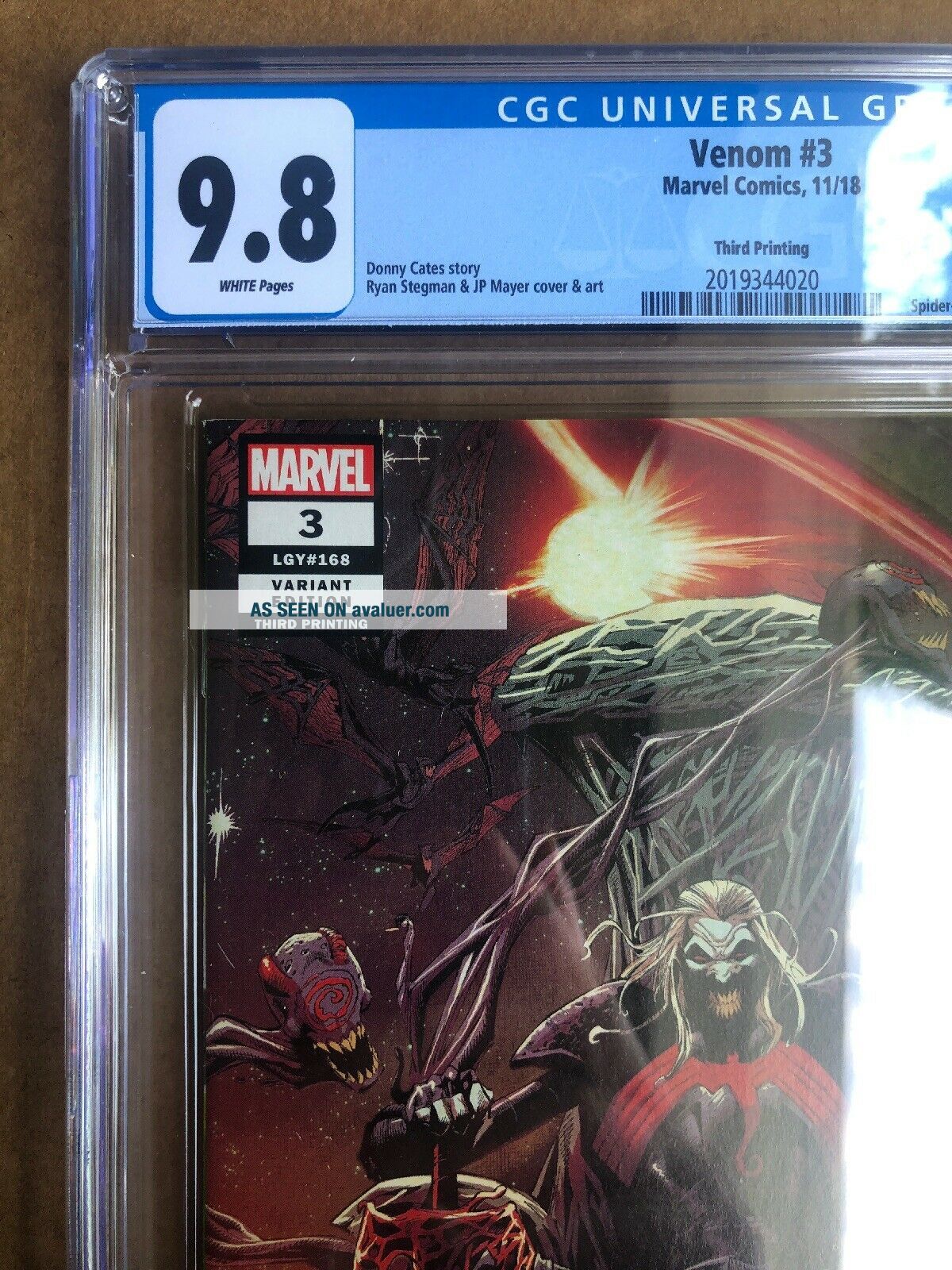Venom 3 (2018) CGC 9. 8 3rd Print 1st Appearance Of KNULL - Knull ...