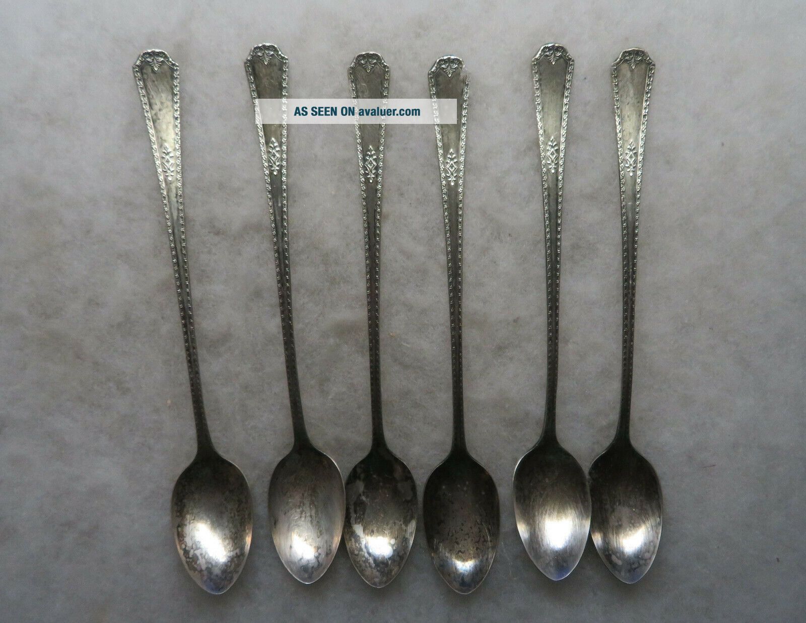 Vintage Art Deco Wm A. Rogers Oneida LTD Ice Tea Spoons | #2602648