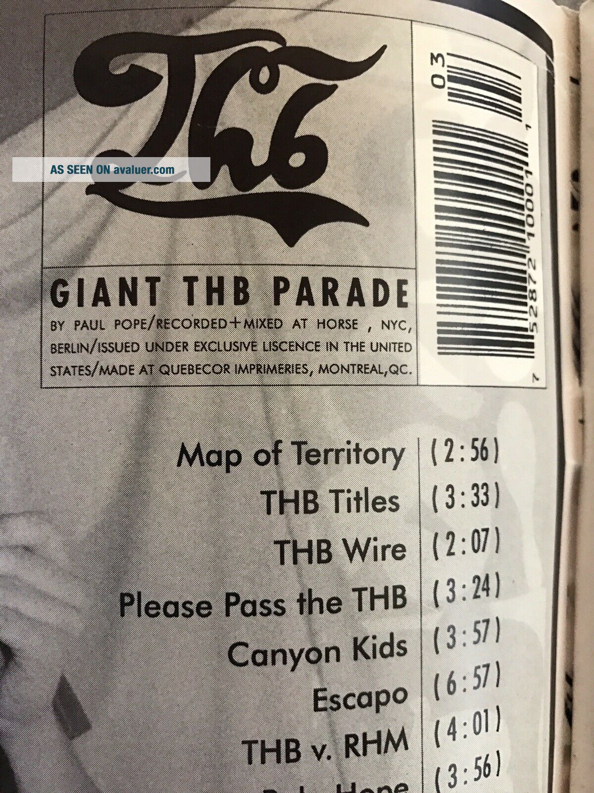 Giant THB Parade PAUL POPE Oversized 1996 Horse Press | #2648039