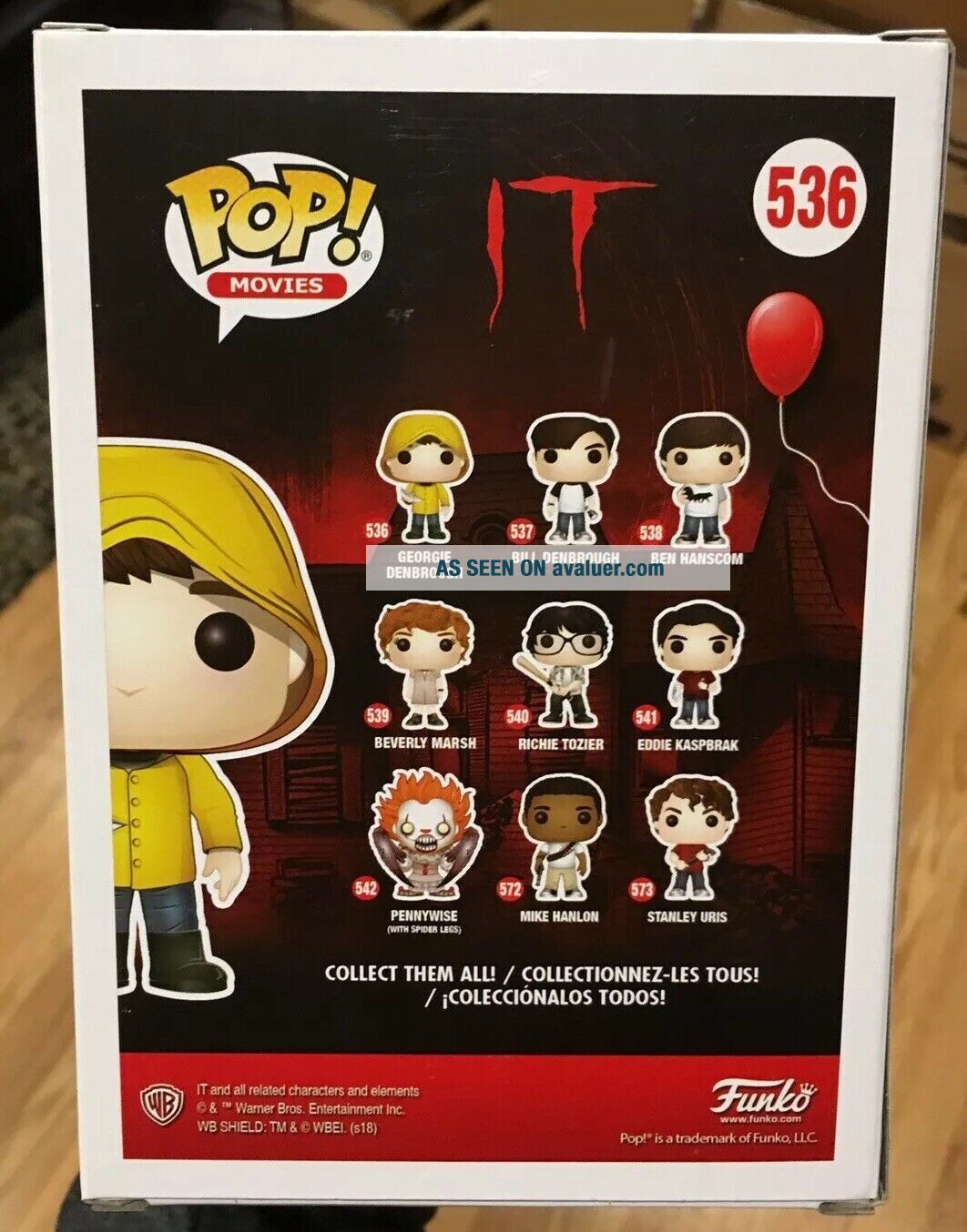 Funko Pop It Georgie Denbrough Signed Jackson Robert Scott & Bill ...