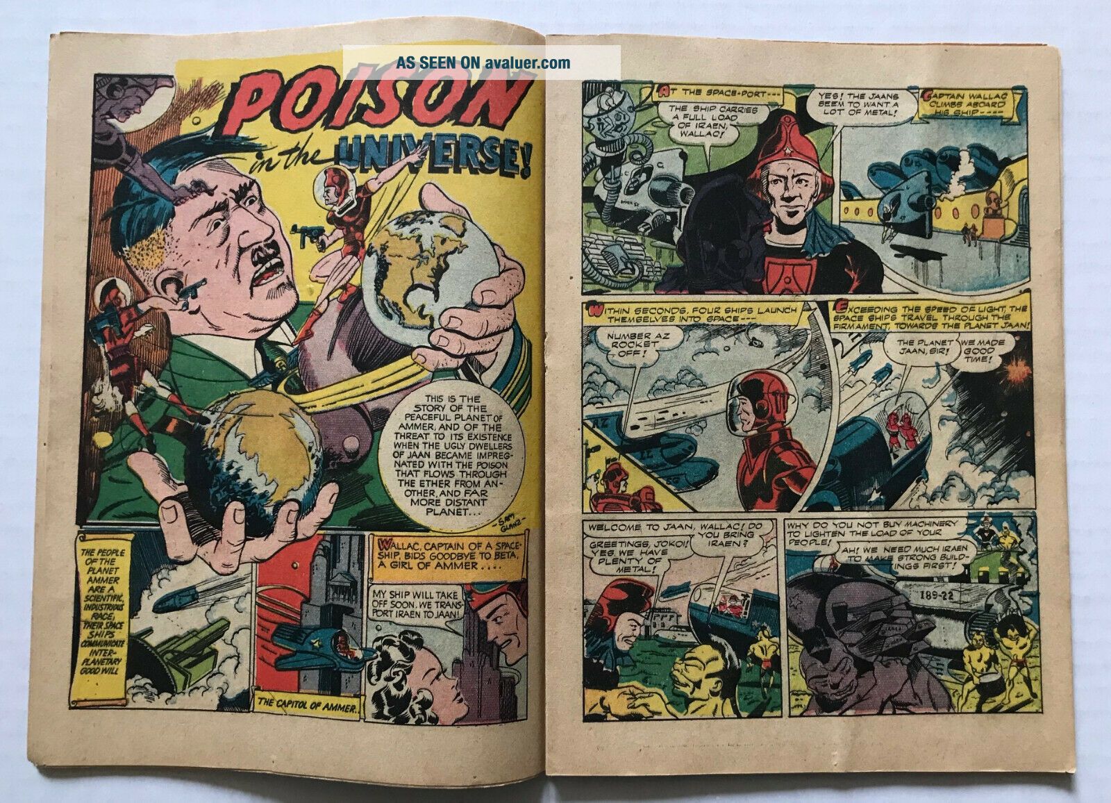 1944 ALL Comics 4 Adolph Hitler World War Two Comic Book Coverless ...